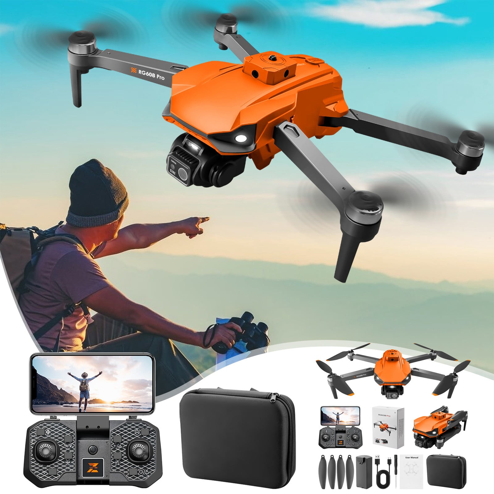 FPV Drone With ESC Camera Brushless Motor Drones 2.4G RC Quadcopter ...