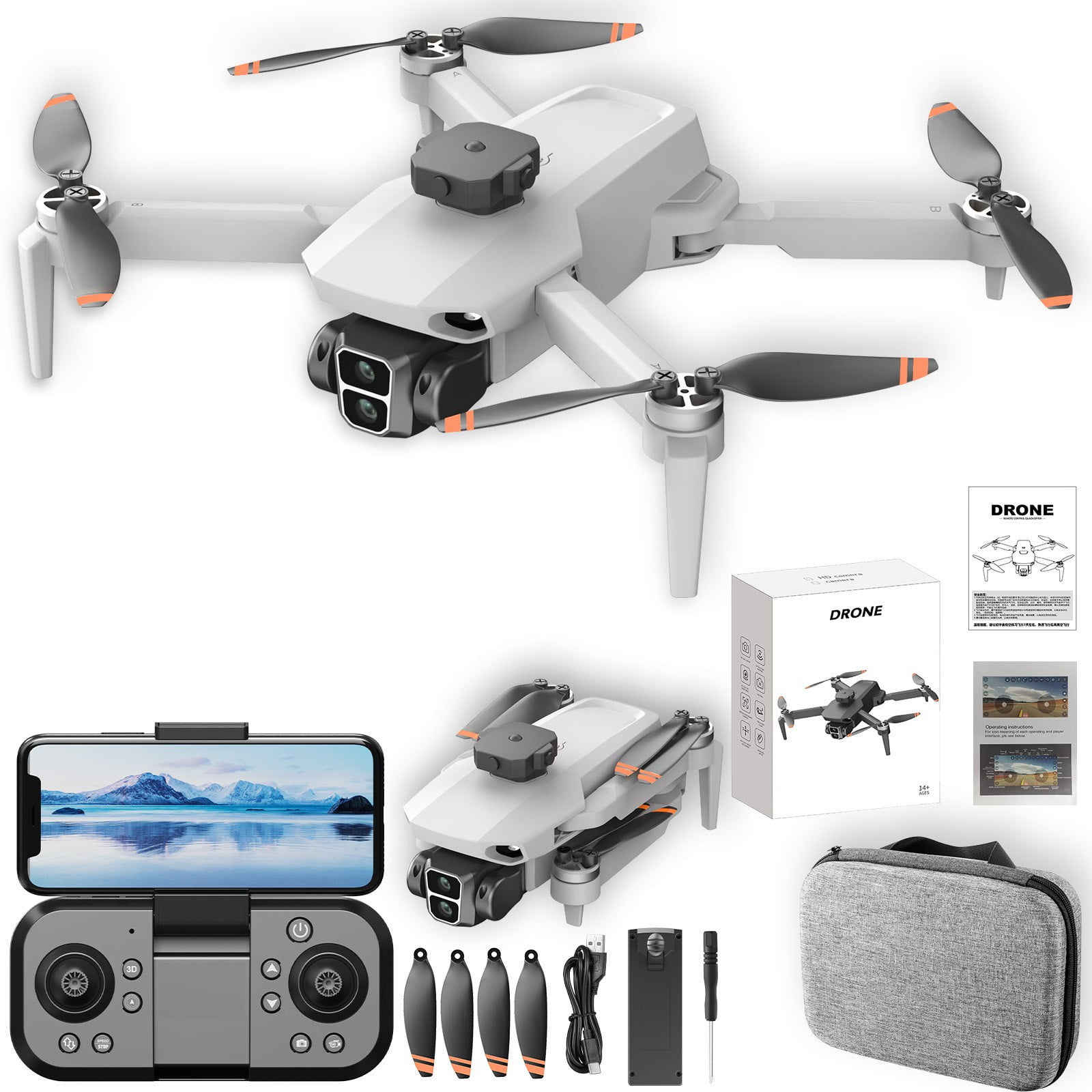 FPV Drone with ESC Camera Brushless Motor Drones 2.4G RC Quadcopter ...