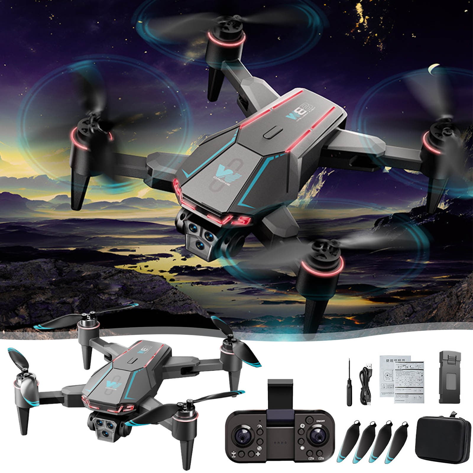 FPV RC Drone for Adults - Brushless Motors & HD Camera, Smart Gesture ...