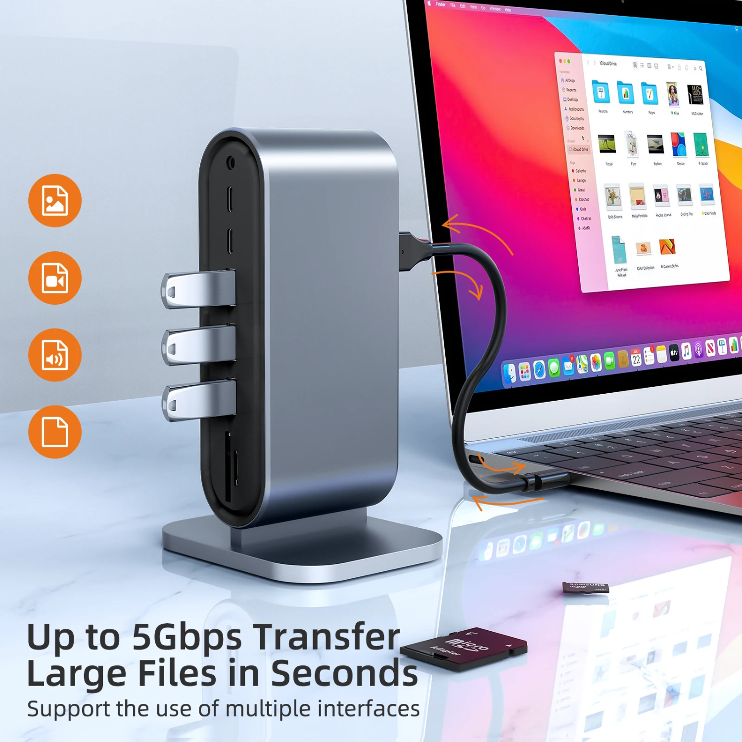 FPWNGL 12-in-1 USB C Docking Station with 100W PD 4K VGA USB 3.0 RJ45 ...