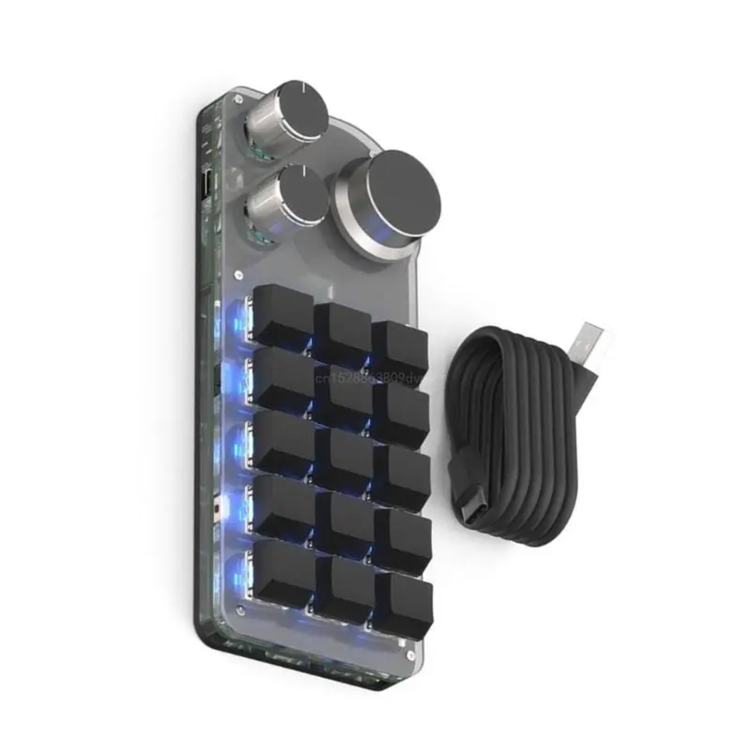 FPWNGL 15 Key RGB Light Gaming Video Editing Programming Keyboard ...