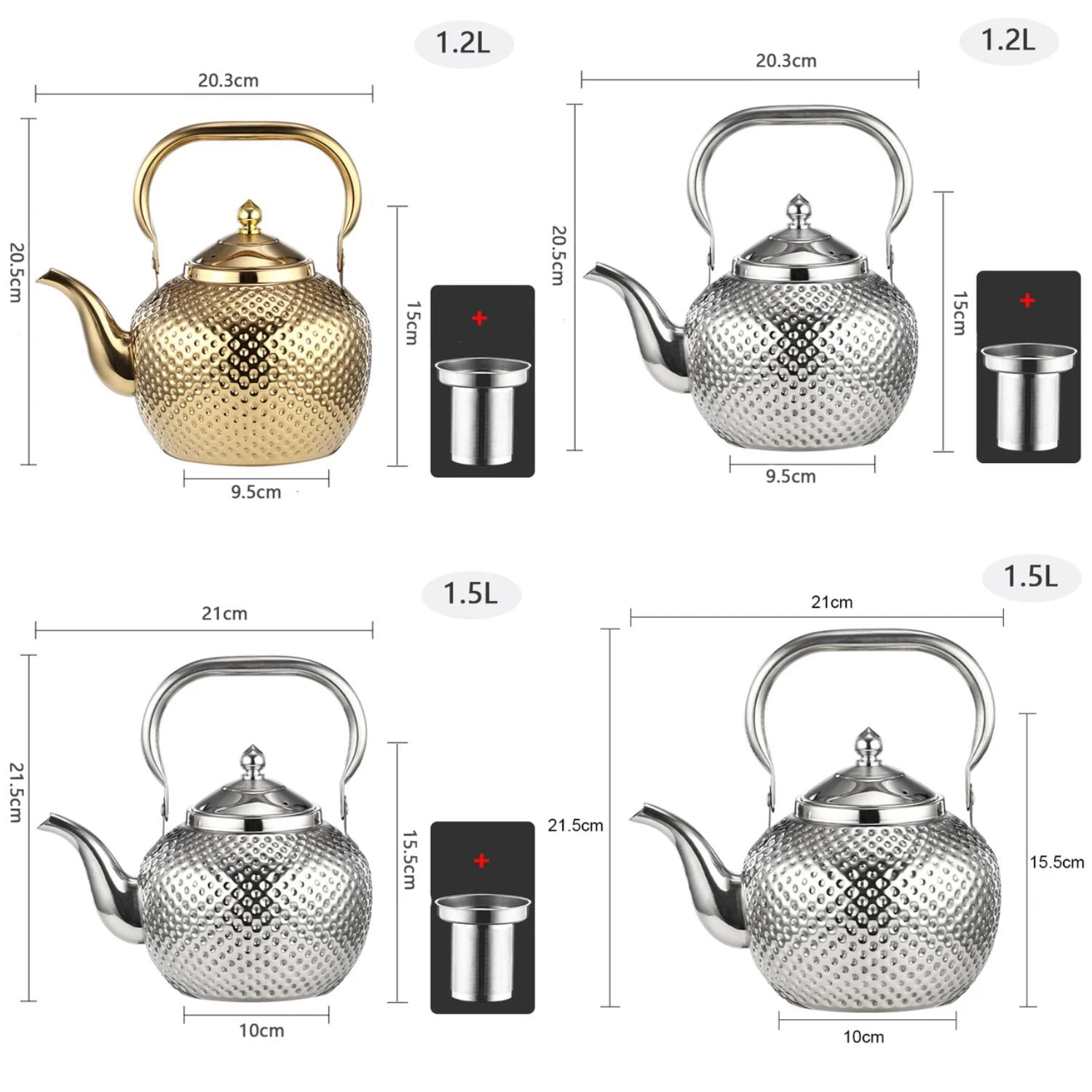 FPWNGL 2L Stainless Steel Induction Cooker Teapot Elegant Water Tea ...
