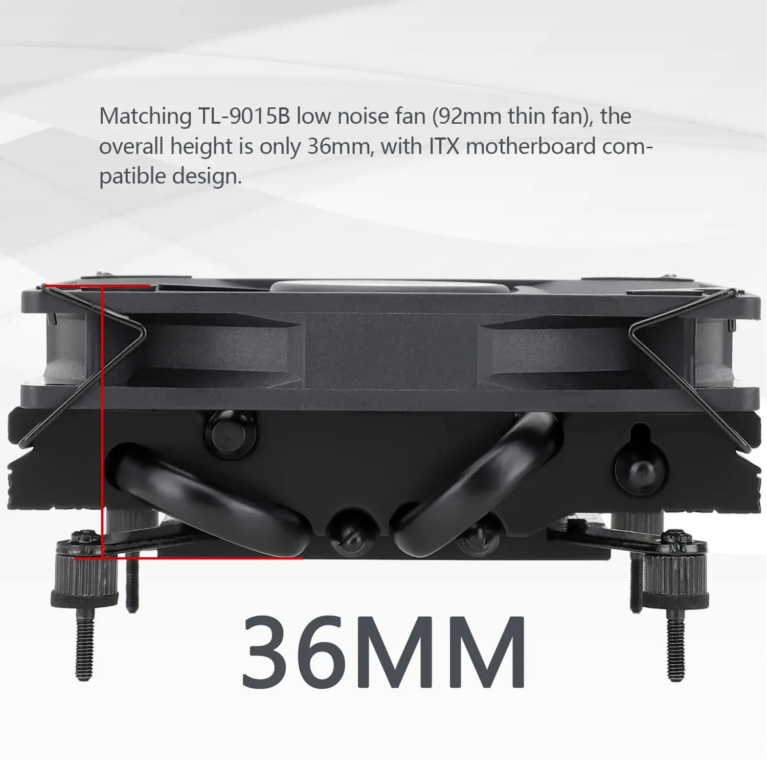 FPWNGL AXP-90 X36 Black CPU Air Cooler 90mm PWM Fan 4 Heat Pipes AM4 ...