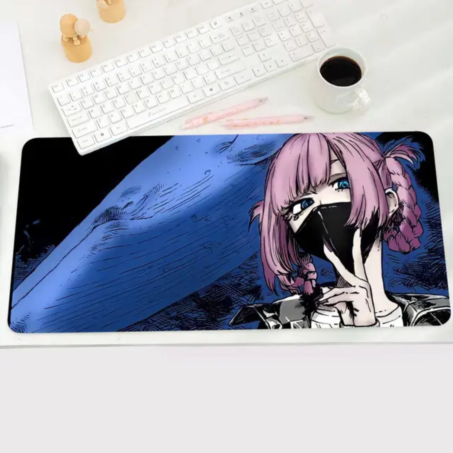 FPWNGL Anime Gaming Mouse Pad Desk Mat for Office Computer Keyboard ...