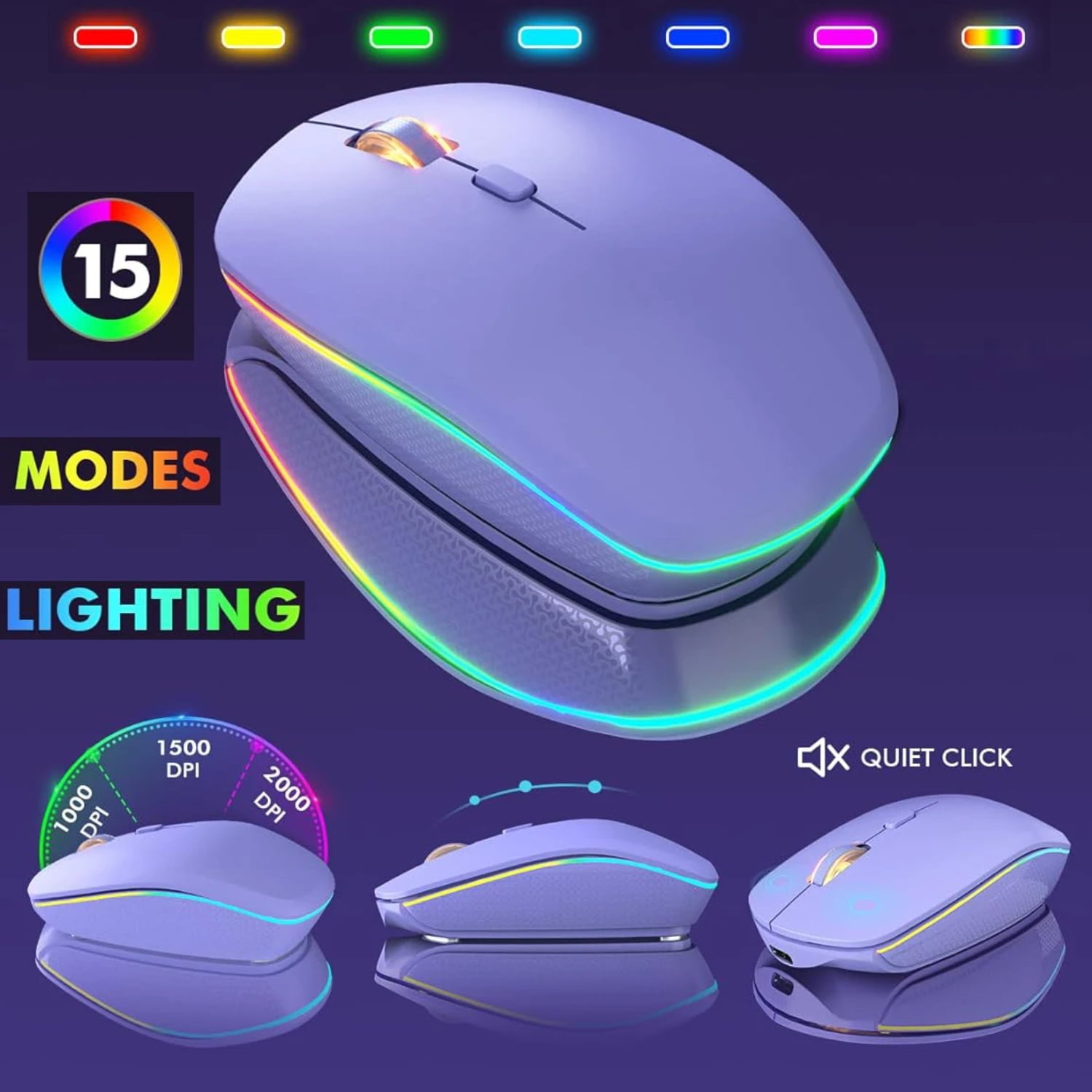 Fpwngl Bow 2 4g Wireless Keyboard Mouse Combo Rgb Backlit Rechargeable
