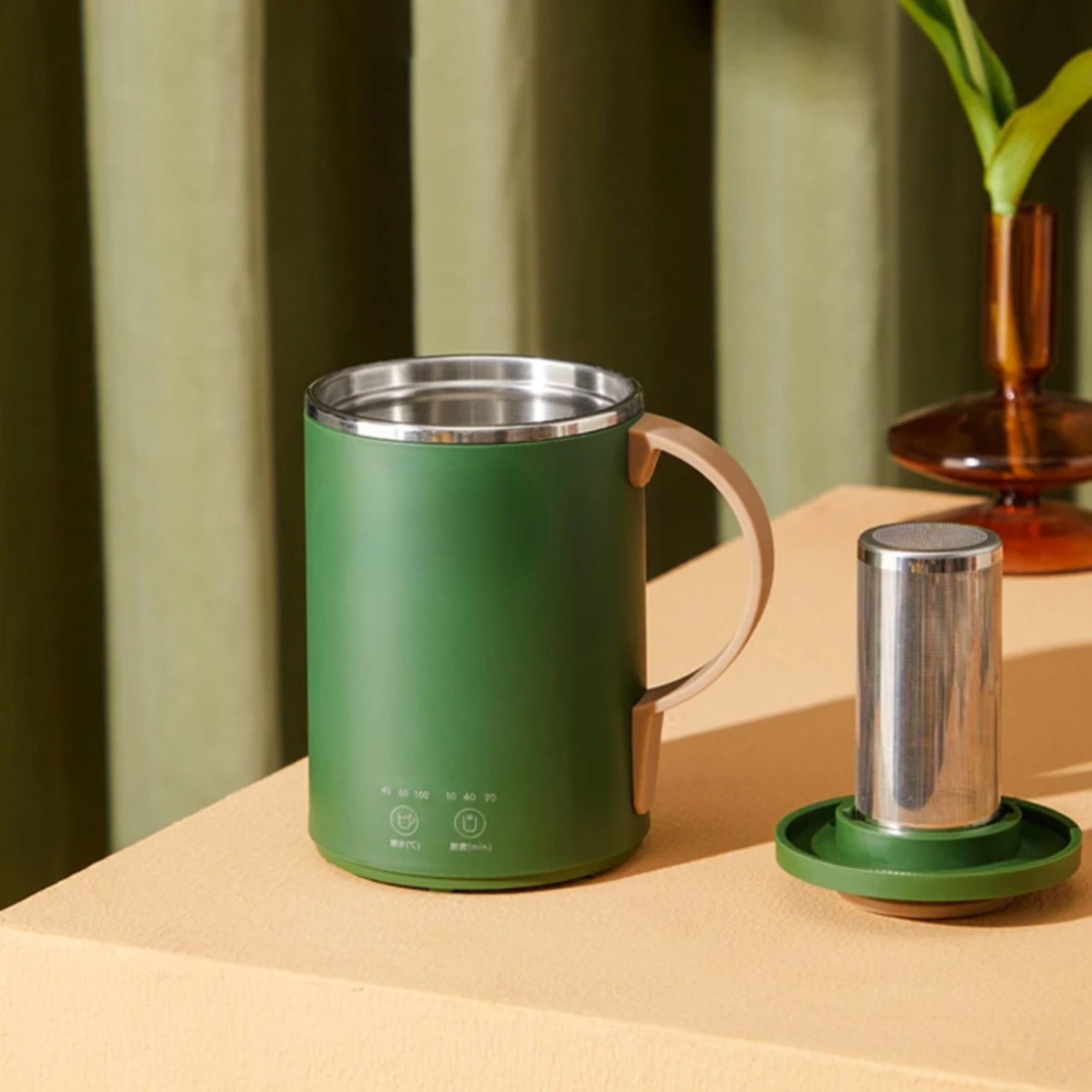 FPWNGL Compact Portable Mini Health-Preserving Kettle with Built-in ...