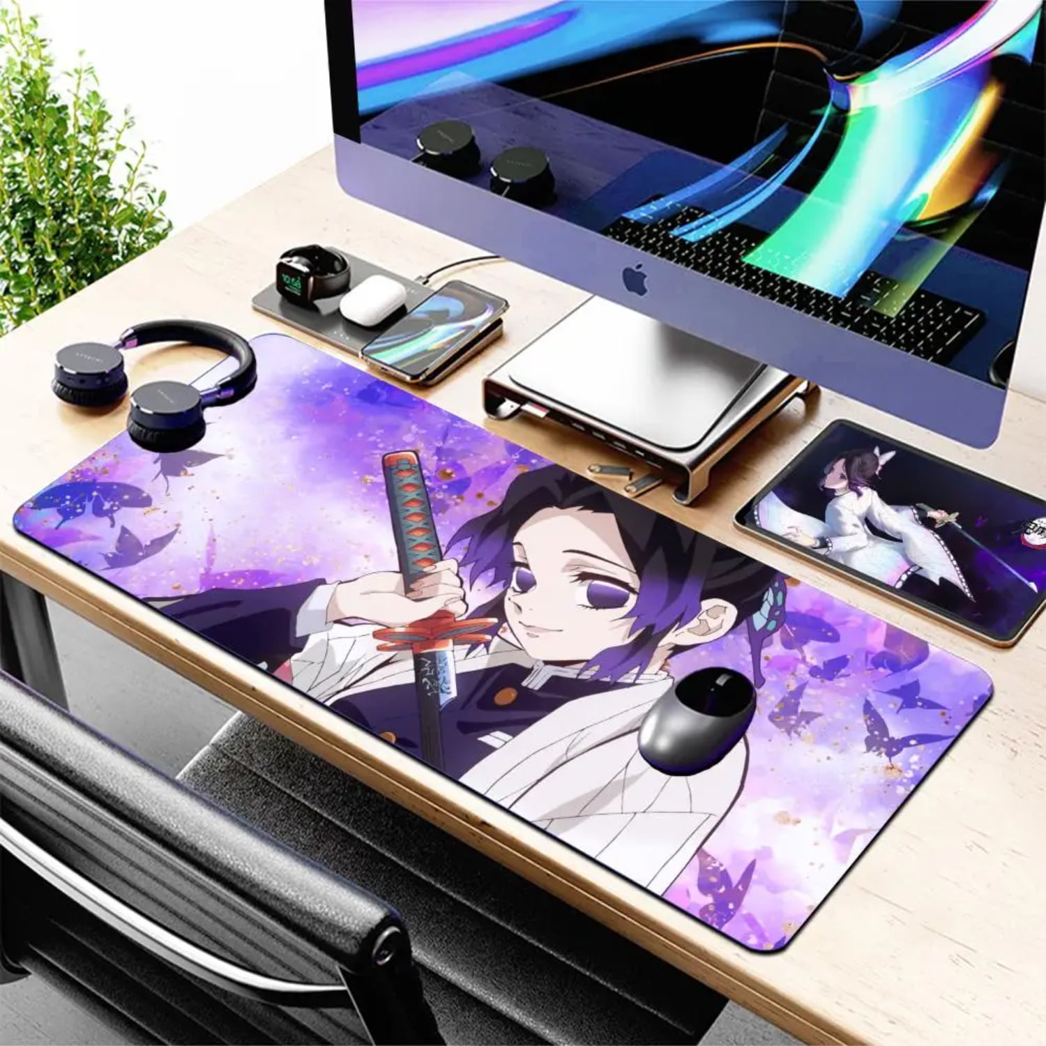 FPWNGL Demon Slayer Shinobu fashion mouse pad - large anime desk mat ...