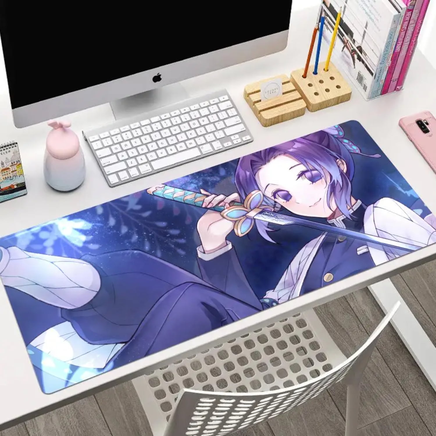 FPWNGL Demon Slayer Shinobu fashion mouse pad - large anime desk mat ...