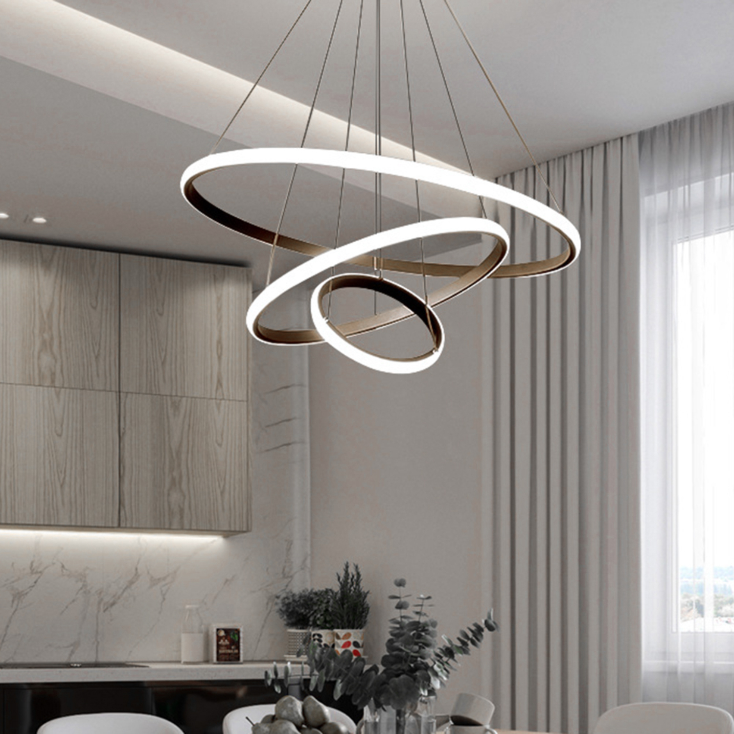 FPWNGL Luxurious and modern pendant light with stunning chrome finish ...