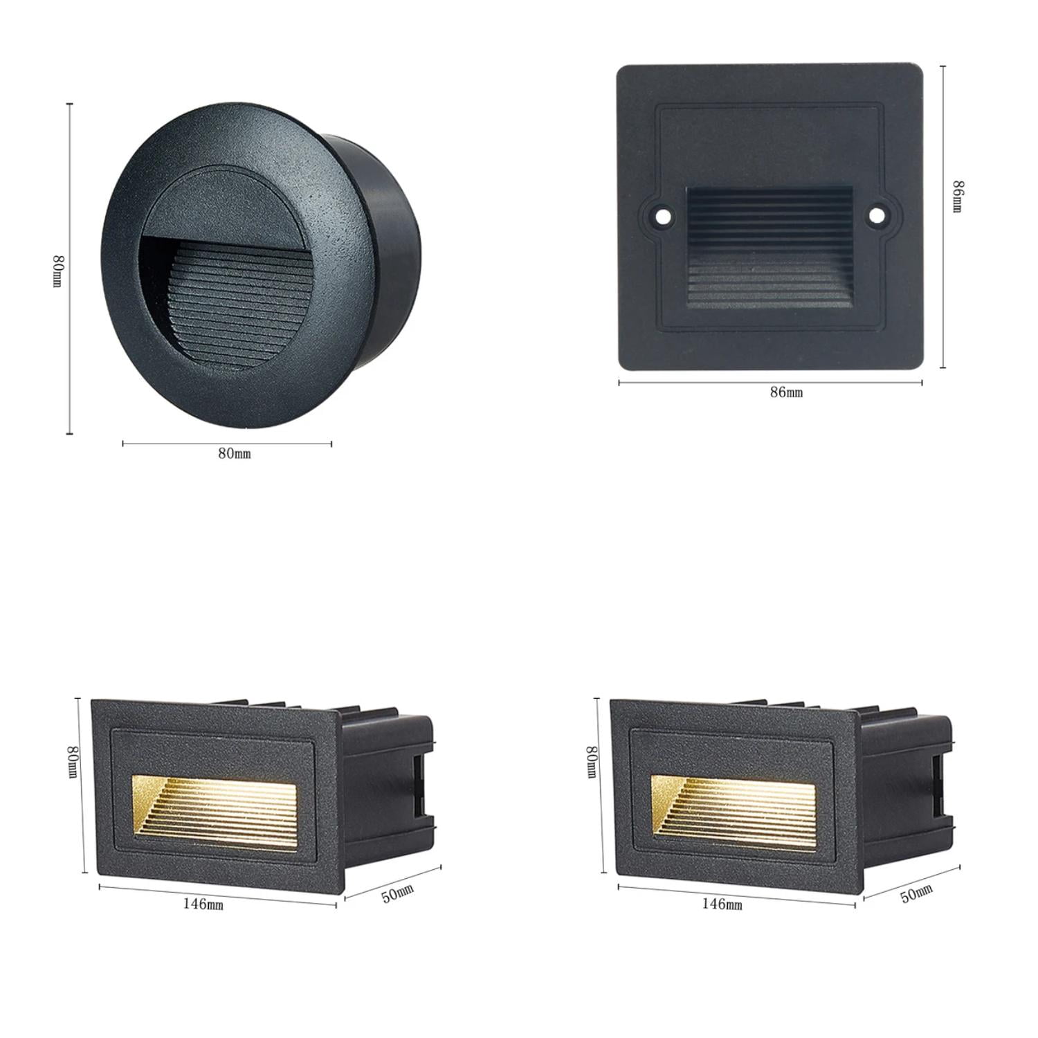FPWNGL Outdoor Lighting Recessed Wall Lamp Waterproof IP65 Led Embedded ...