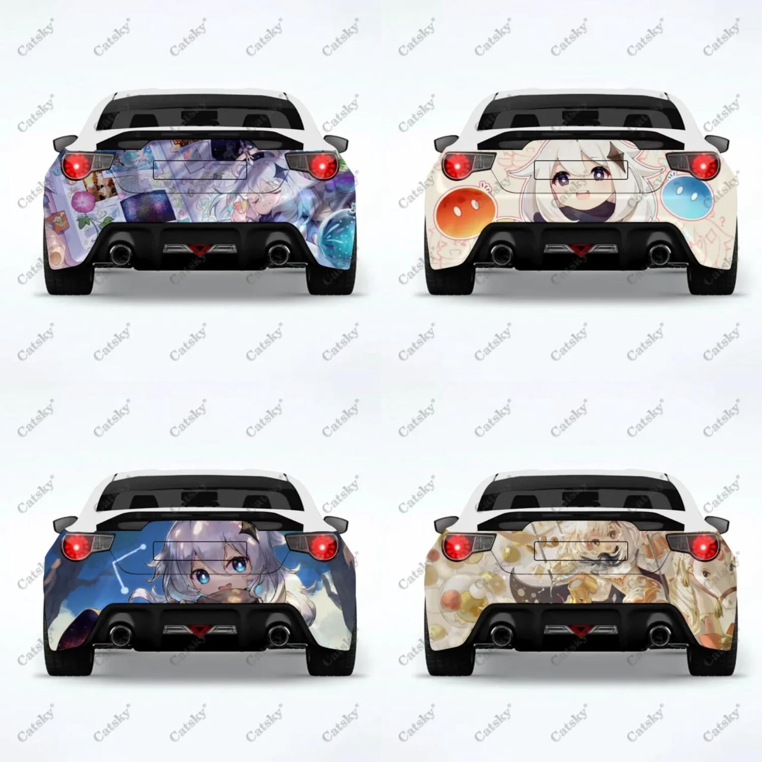 FPWNGL Paimon Genshin Rear Wrap Car Sticker Car Decal Creative Sticker ...