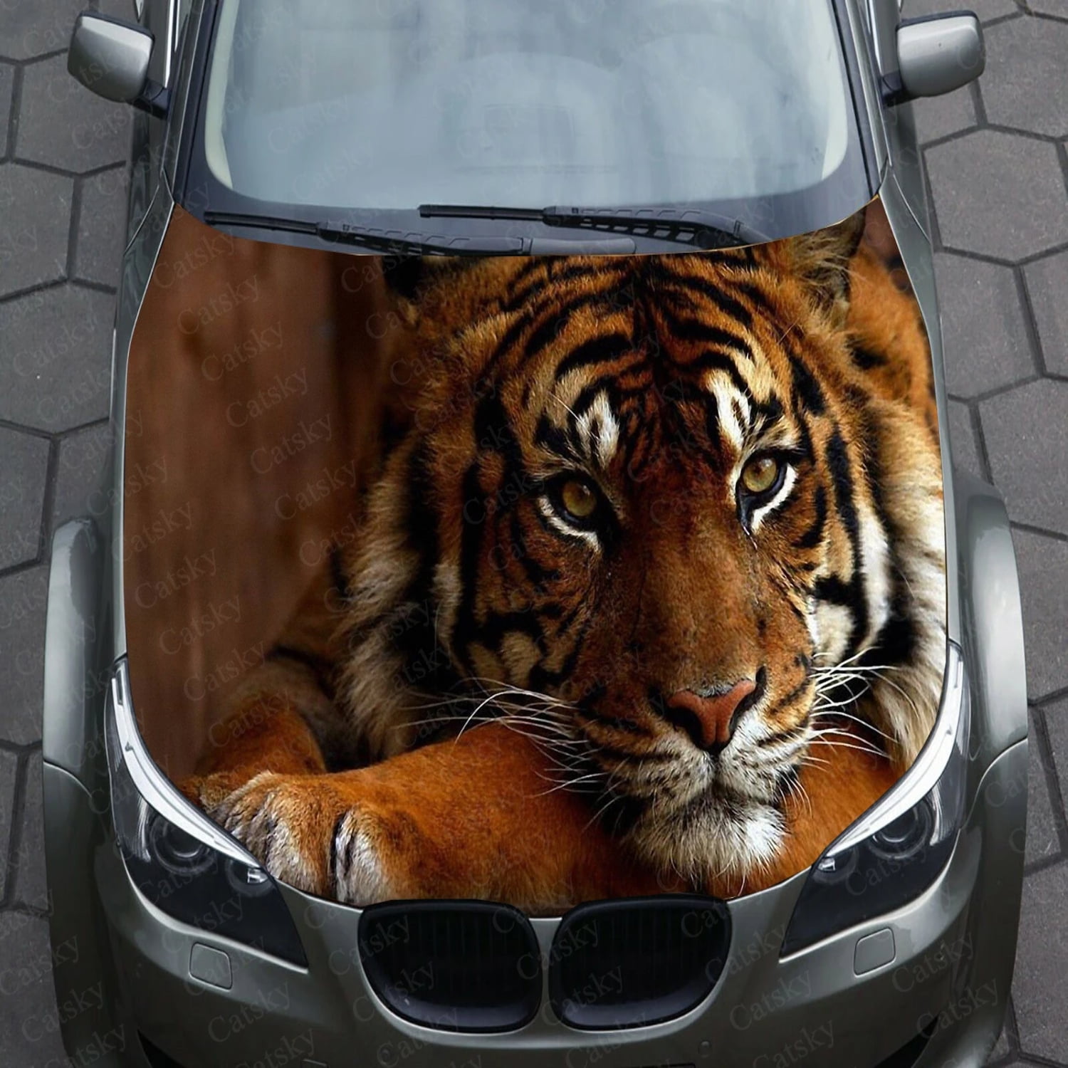 FPWNGL Tiger Car Stickers Vinyl Decals Hood Patterns Custom DIY Decals ...