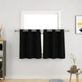 FQAZFJ-Black Kitchen Tiers Curtains Privacy Linen Textured 30 inch ...