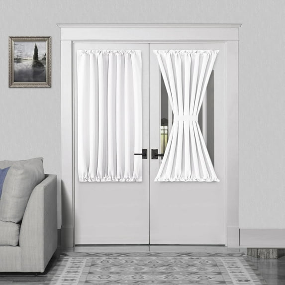 FQAZFJ-French Door Curtains \u2013 Rod Pocket Thermal Curtain for Doors ...