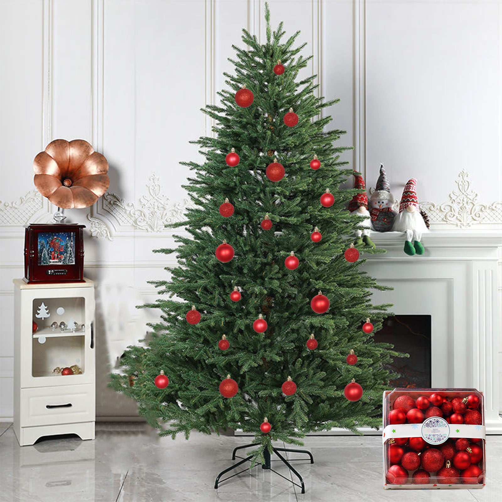 FQNRM Christmas 44-PC Transparent Ornament Kit - Bulk Value Pack ...