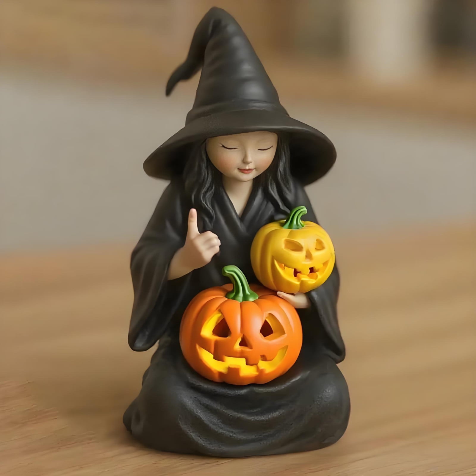 FQNRM Halloween Finger Witch Statue,Funny Offensive Resin Decor for ...