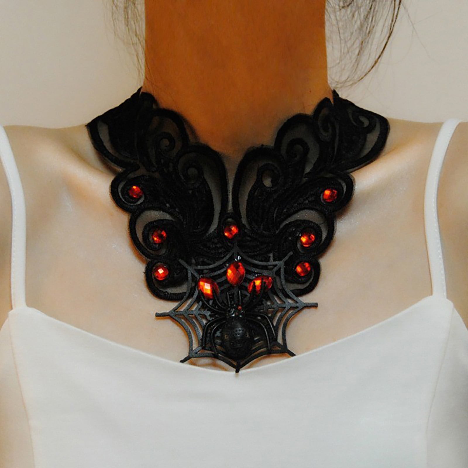 FQNRM Upgraded Collarbone Fake Collar Fashion Ladies Lace Necklace ...