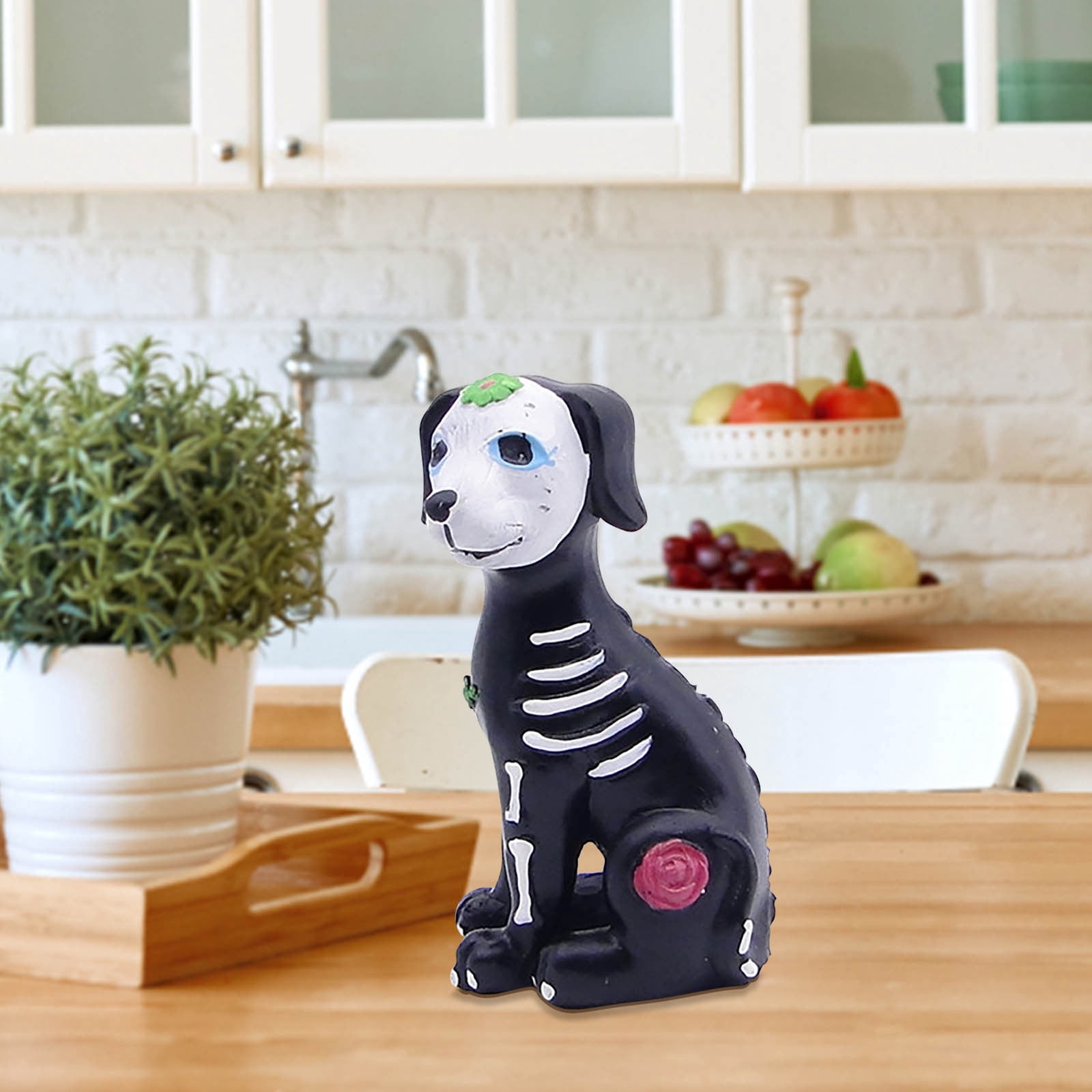 FQNRM Upgraded Day Of The Dead Animals Sculptures Halloween Desktop ...