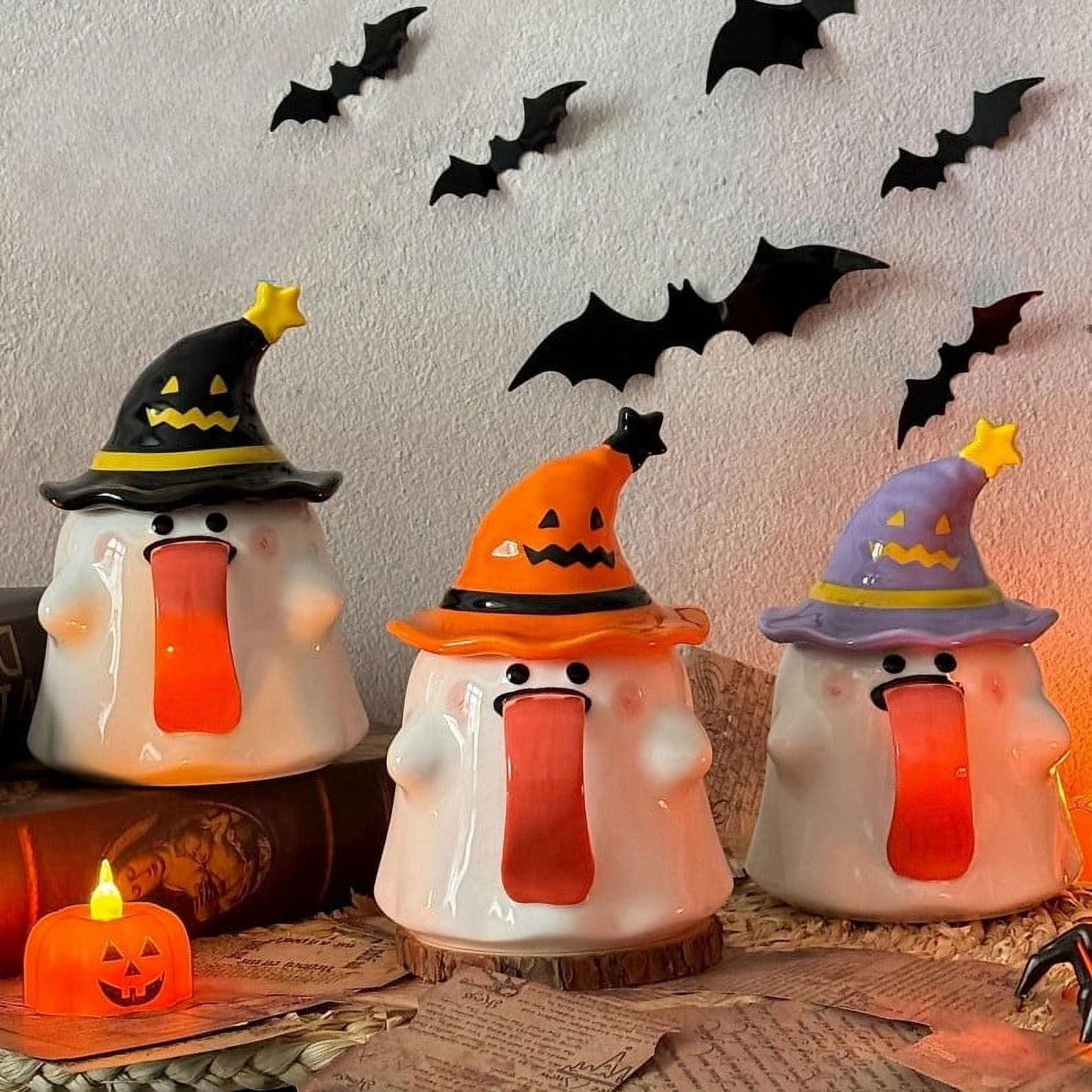 FQNRM Upgraded Halloween Cute Spooky Water Cup Female Birthday Gift ...