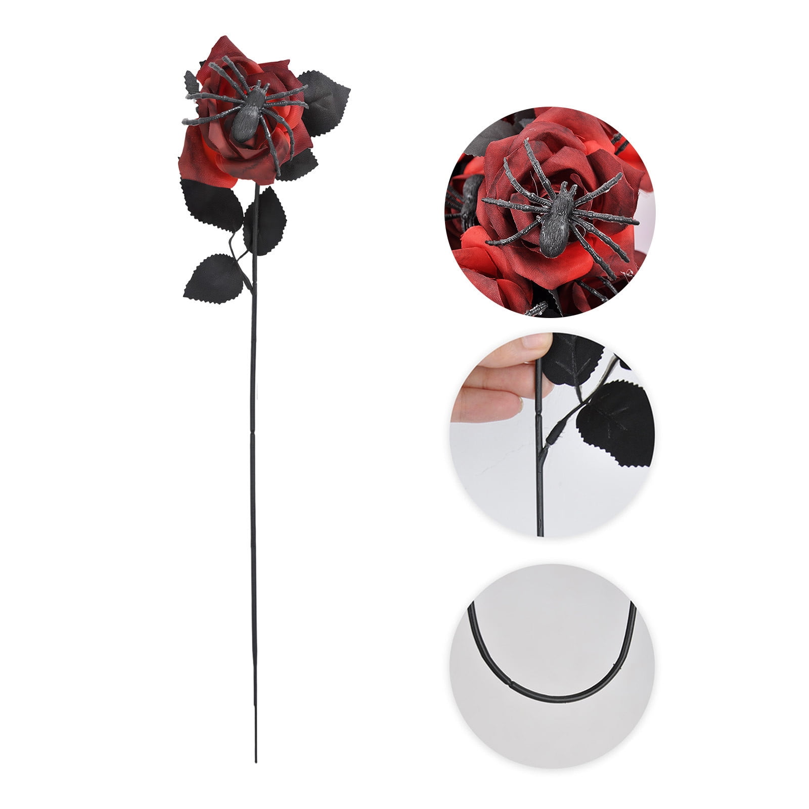 FQNRM Upgraded Halloween Rose Halloween Horror Props Cuttings Halloween ...