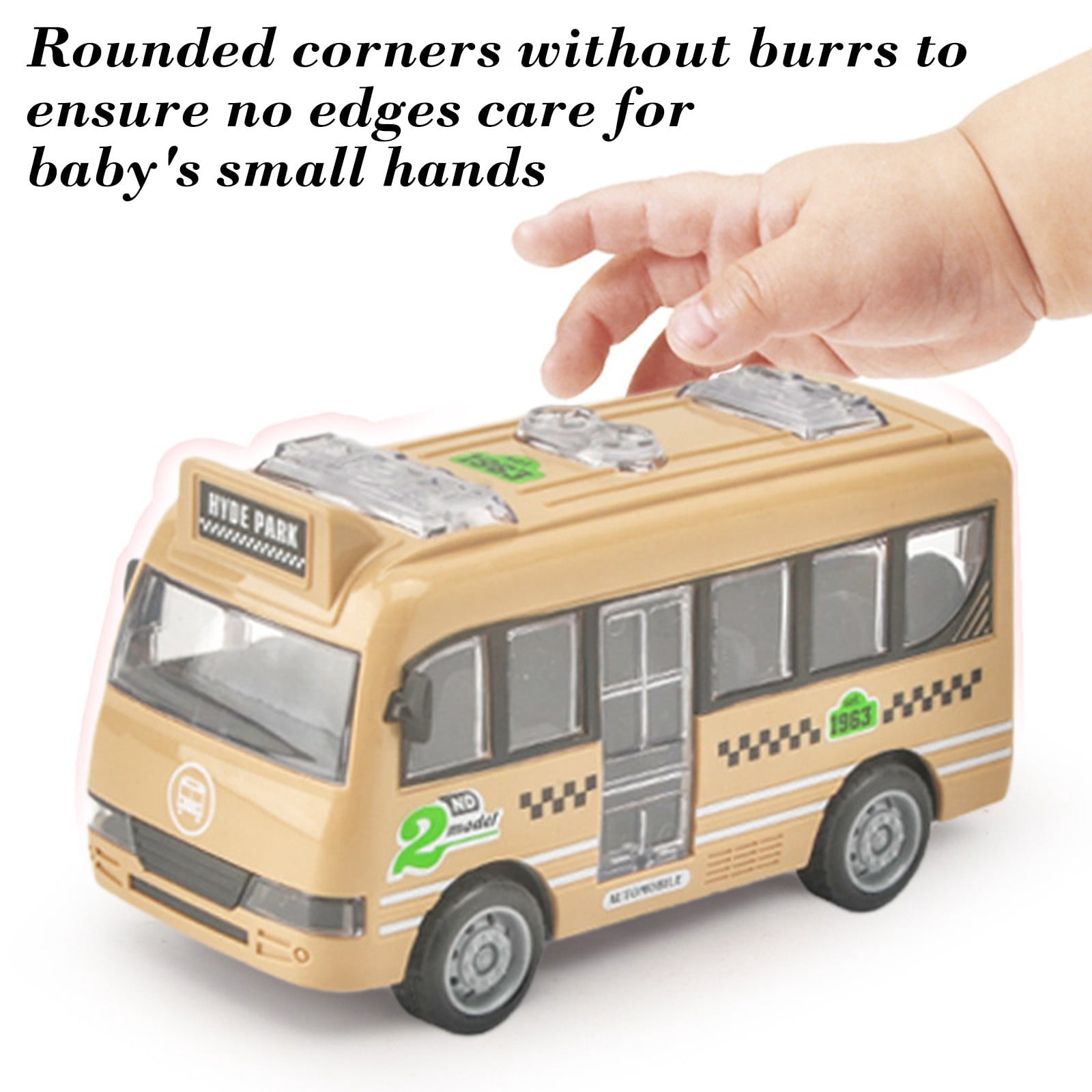 FQNRM Upgraded Inertance School Bus Toy Car for Boys & Toddlers ...
