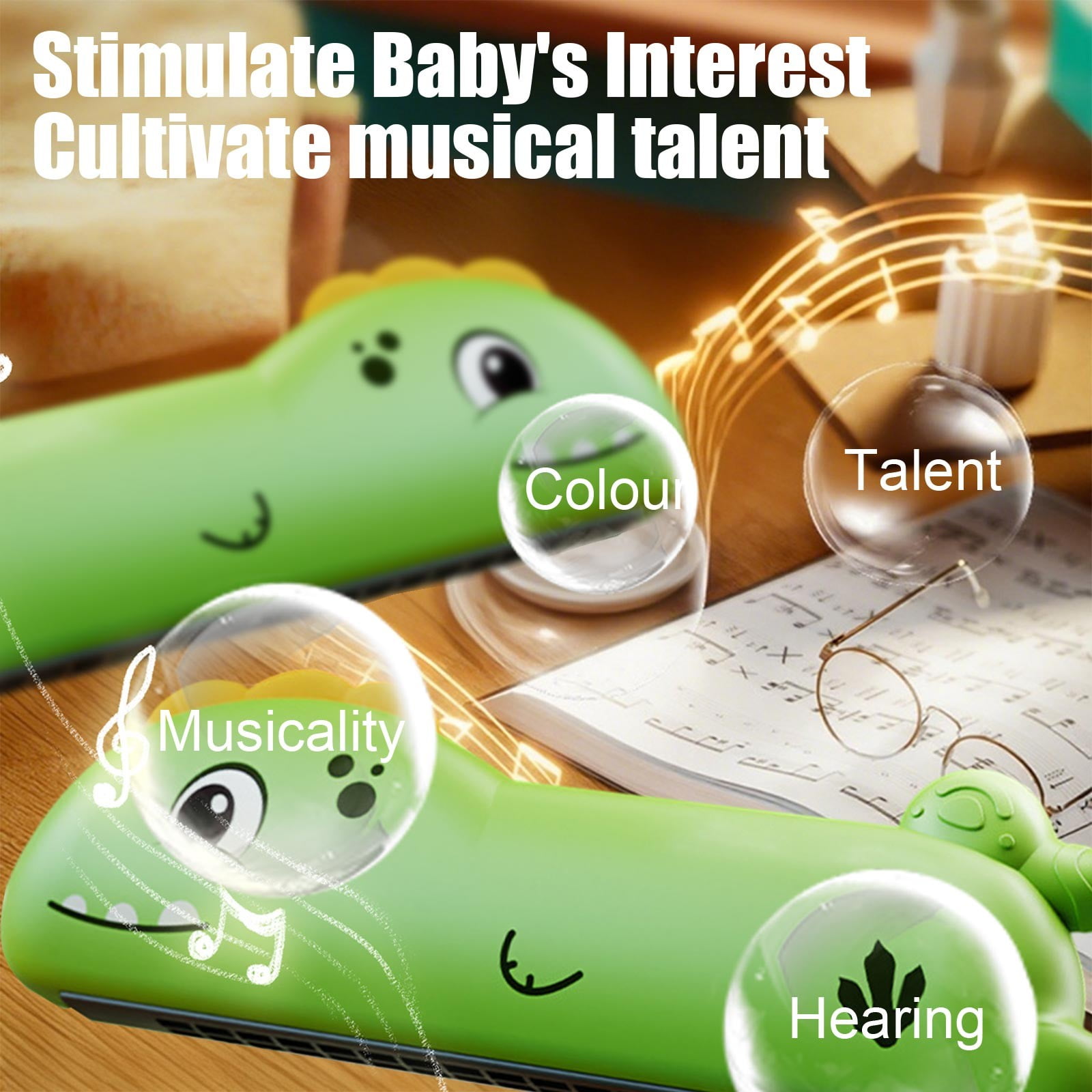 FQNRM Upgraded Kids Whistle Toy Instrument Children Harmonica Early ...