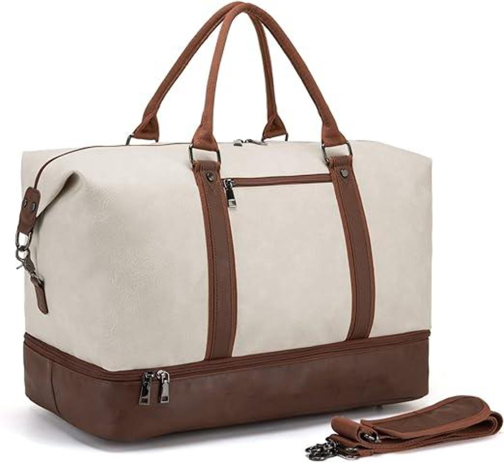 FR Fashion Co. 21" Leather Oversized Weekender Duffel Bag - Walmart.com