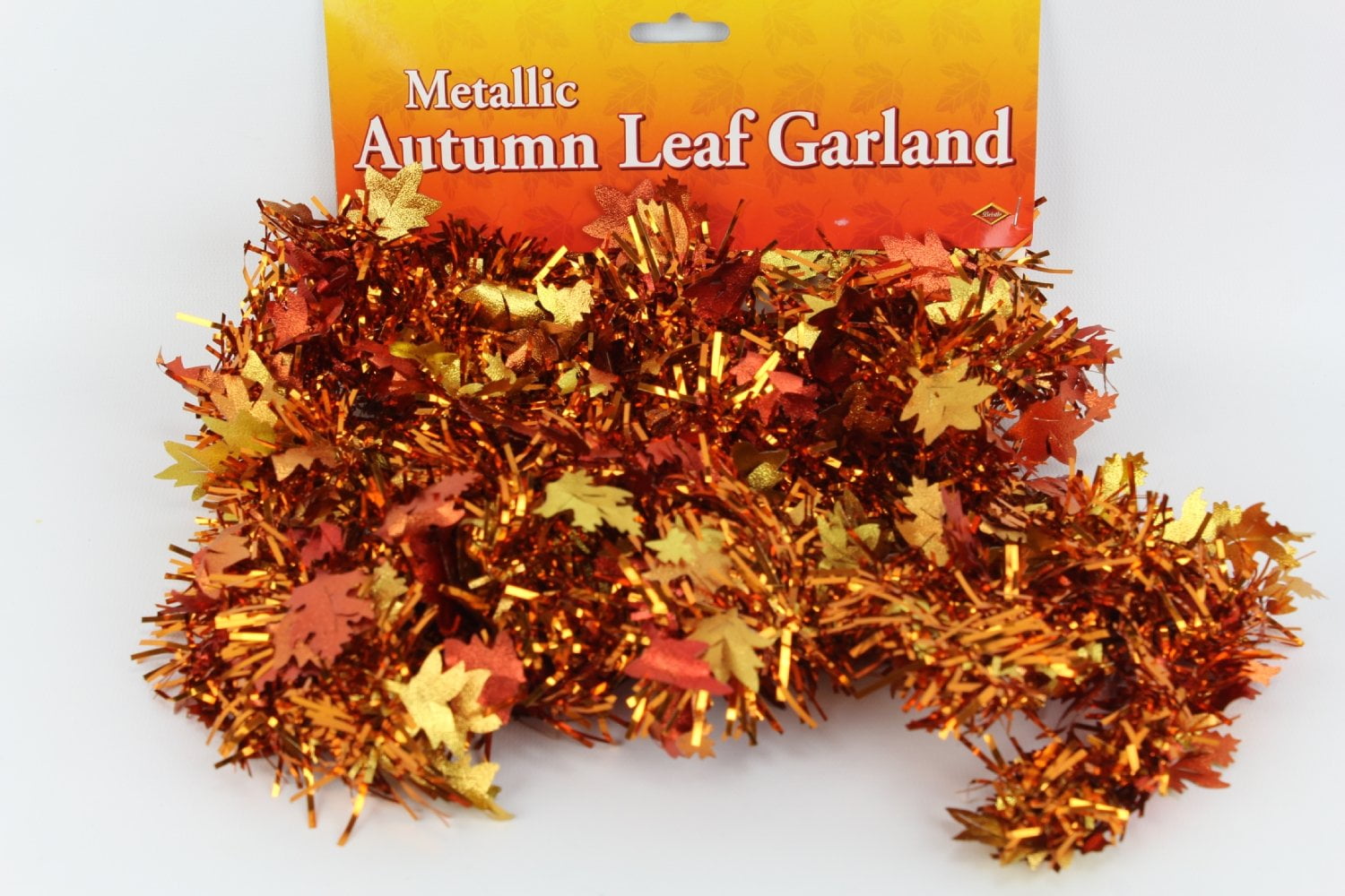 FR Metallic Autumn Leaf Garland Party Accessory (1 count) (1/Pkg ...