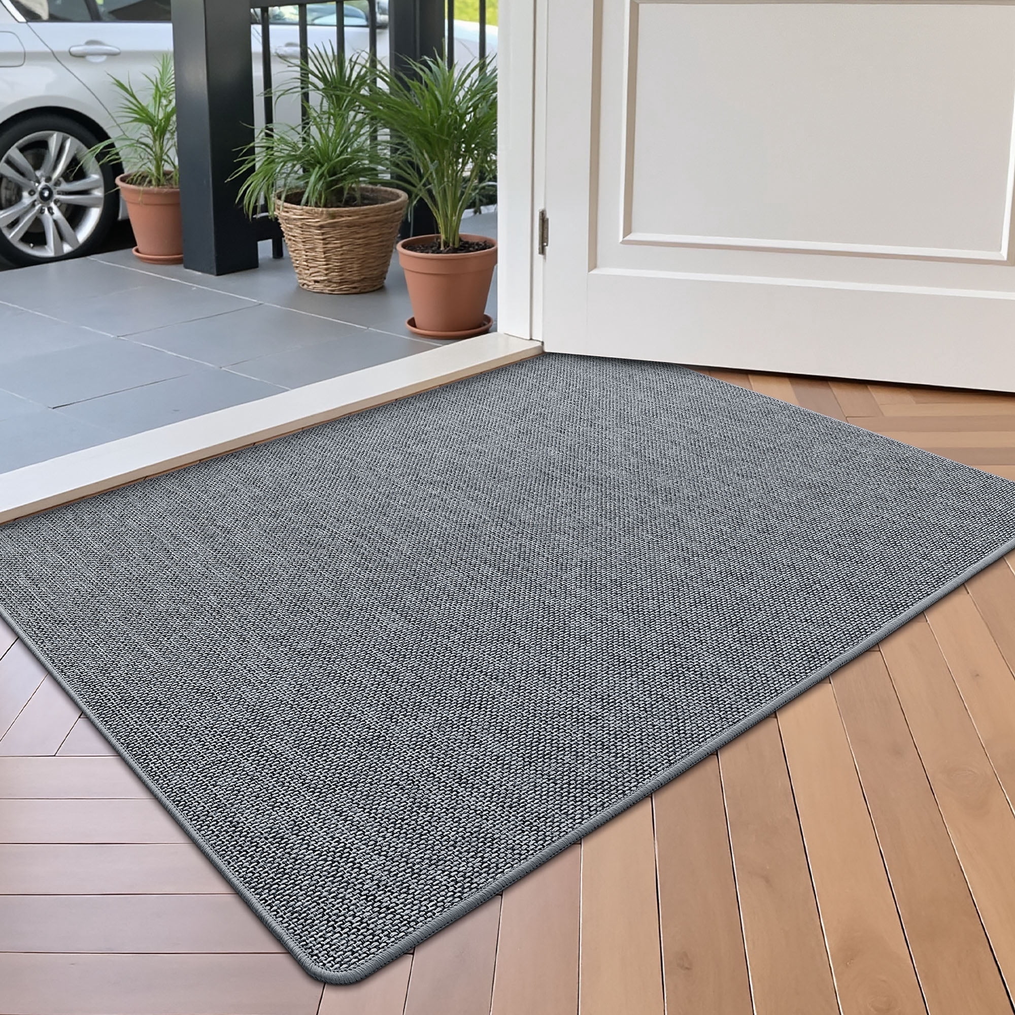 FRABE Ultra Thin Door Mat for Entryway, Low Profile Non Slip Rubber ...