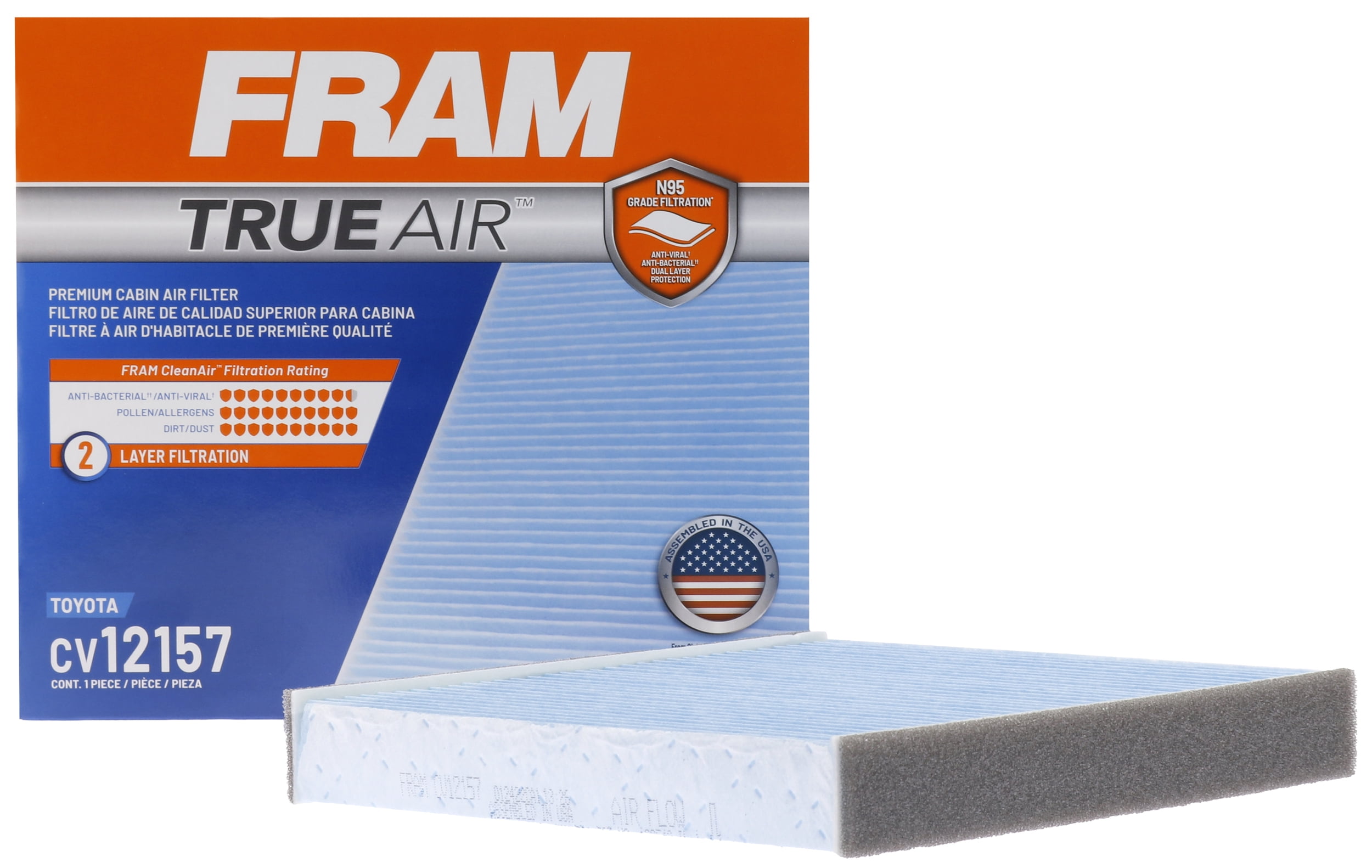 Brandclub - FRAM CV12157 TrueAir Premium Cabin Air Filter with N95 ...