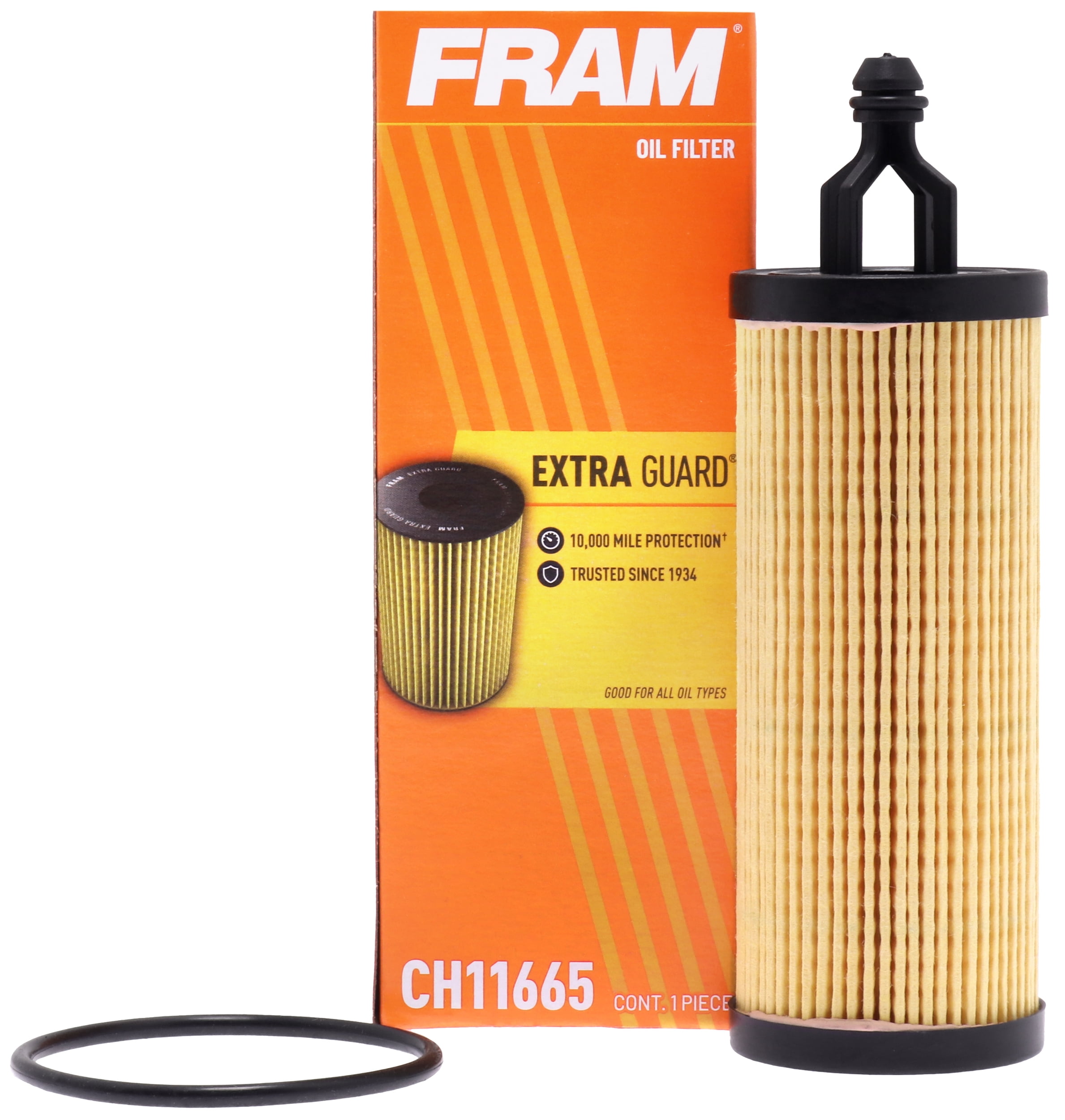 FRAM Extra Guard Oil Filter, CH11665, 10K Miles, Replacement Oil Filter ...
