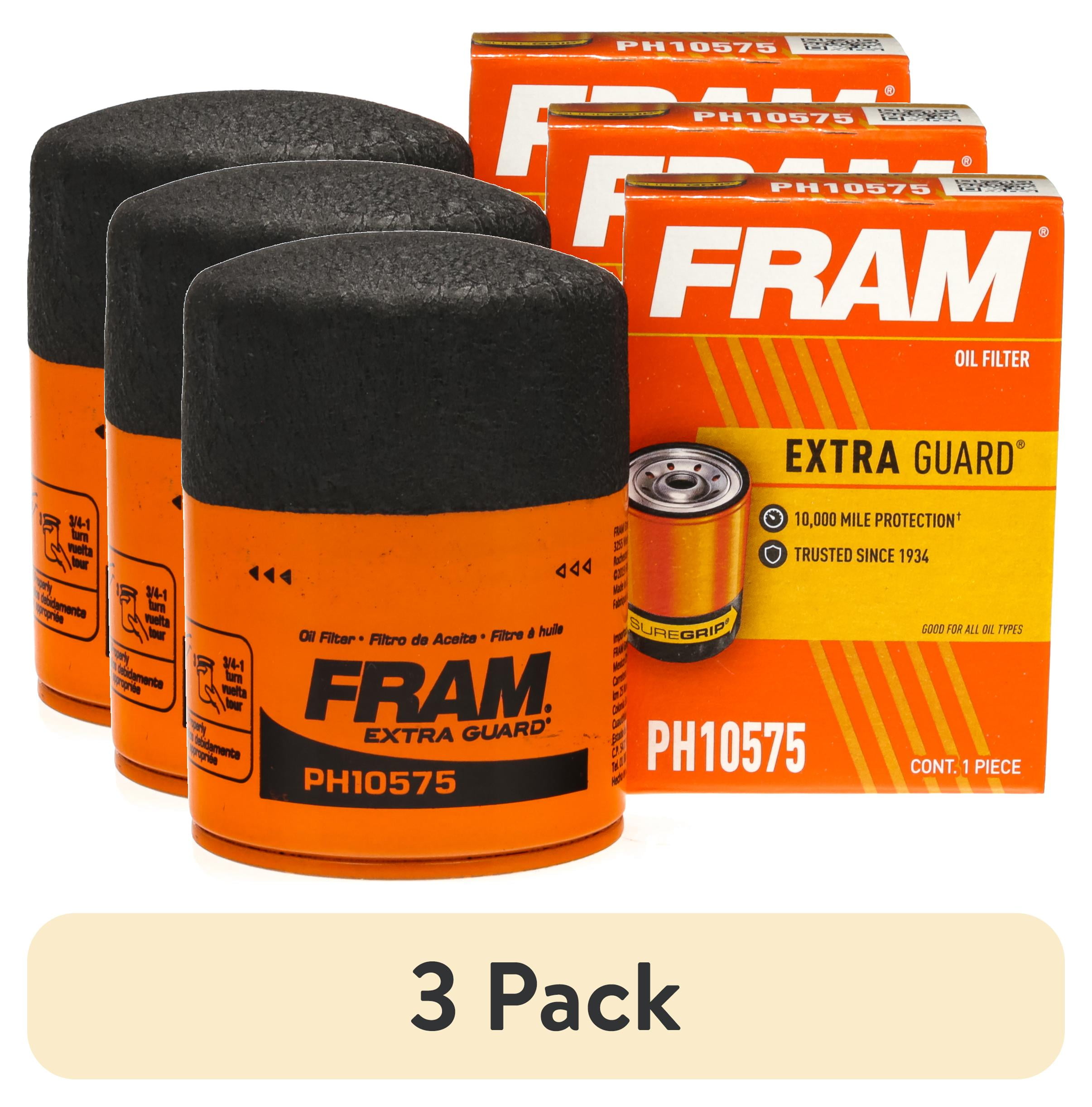 (3 pack) FRAM Extra Guard Oil Filter, PH10575 Fits select: 2014-2024 CHEVROLET SILVERADO, 2011 ...