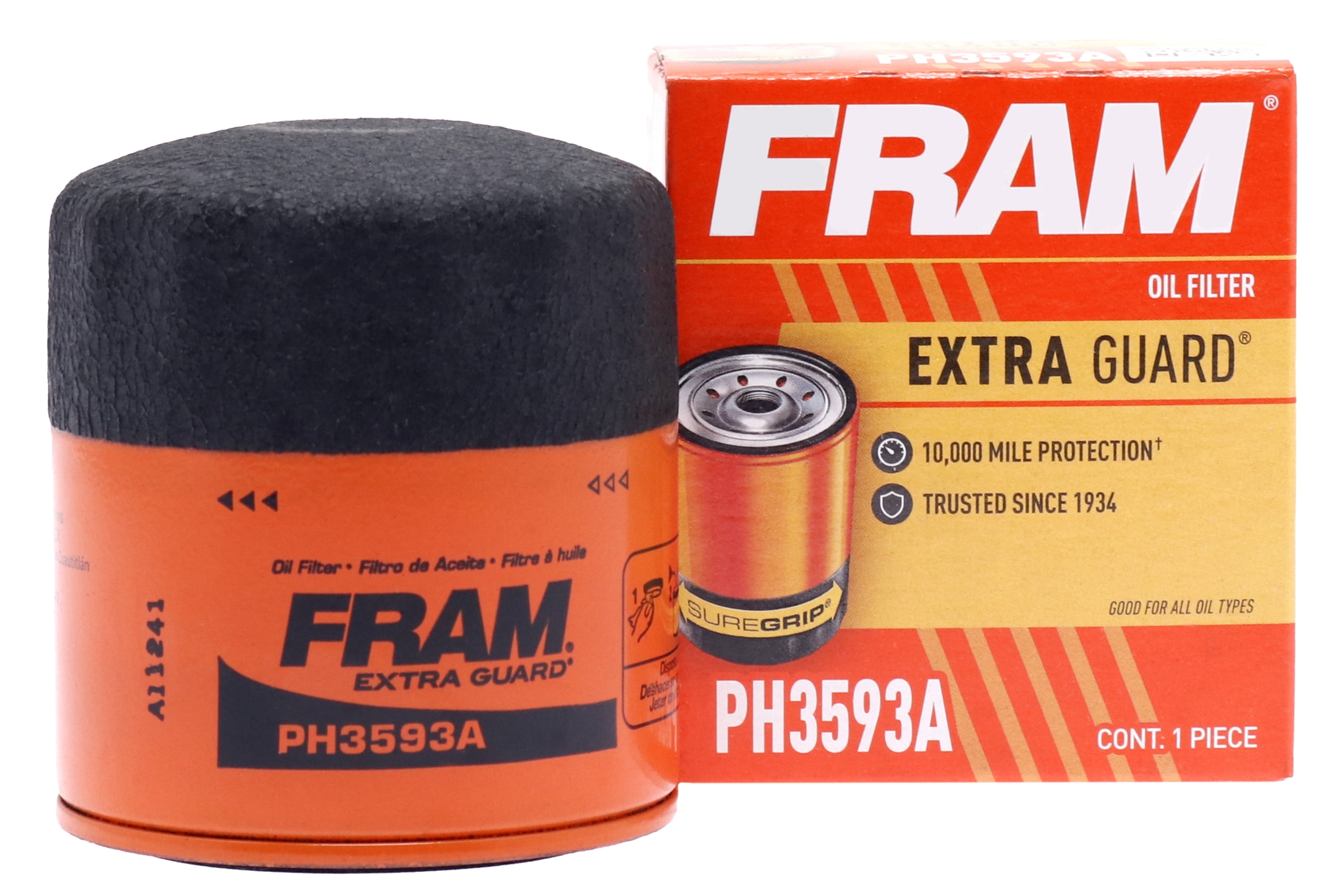 FRAM Extra Guard Oil Filter, PH3593A (4-Pack) Bundle - Walmart.com