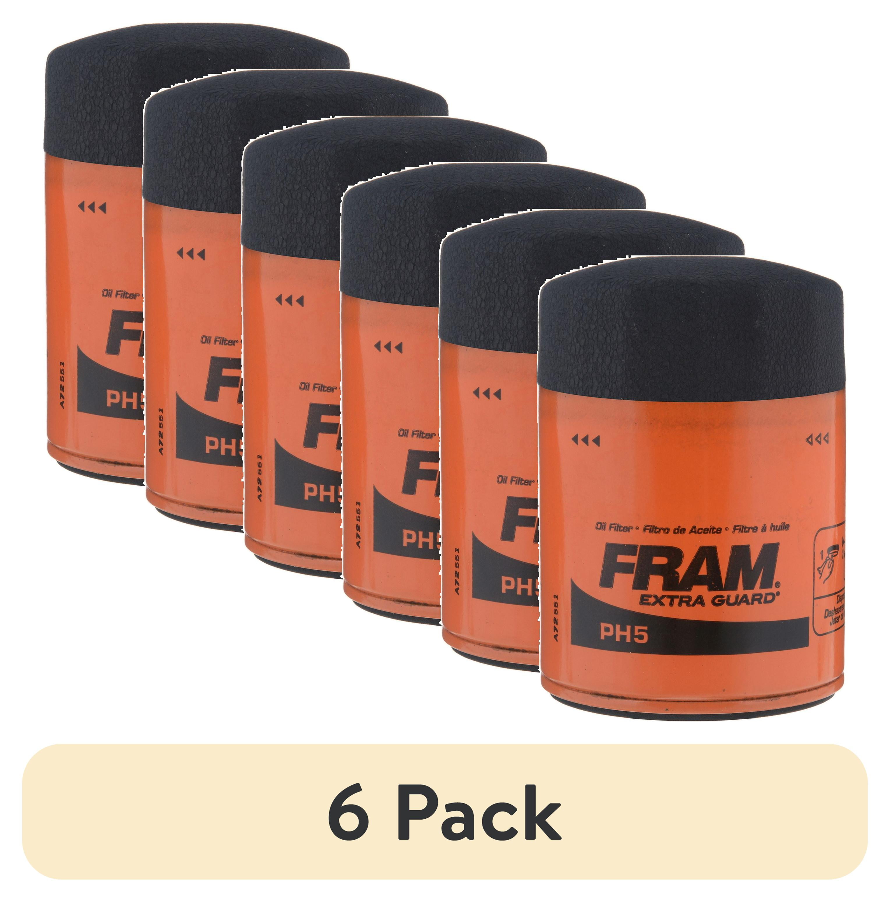 (6 pack) FRAM Extra Guard Oil Filter, PH5, 10K mile filter for Cadillac ...
