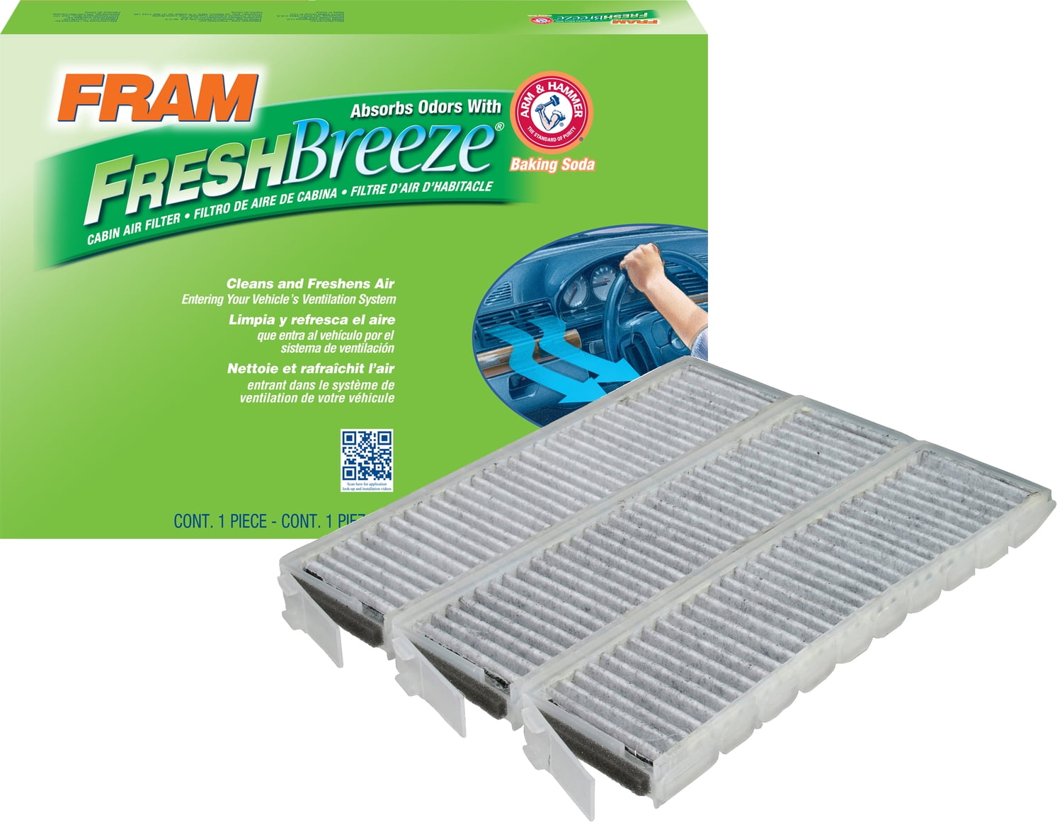 FRAM Fresh Breeze Cabin Air Filter, CF8391A Fits select: 1997-2005 ...