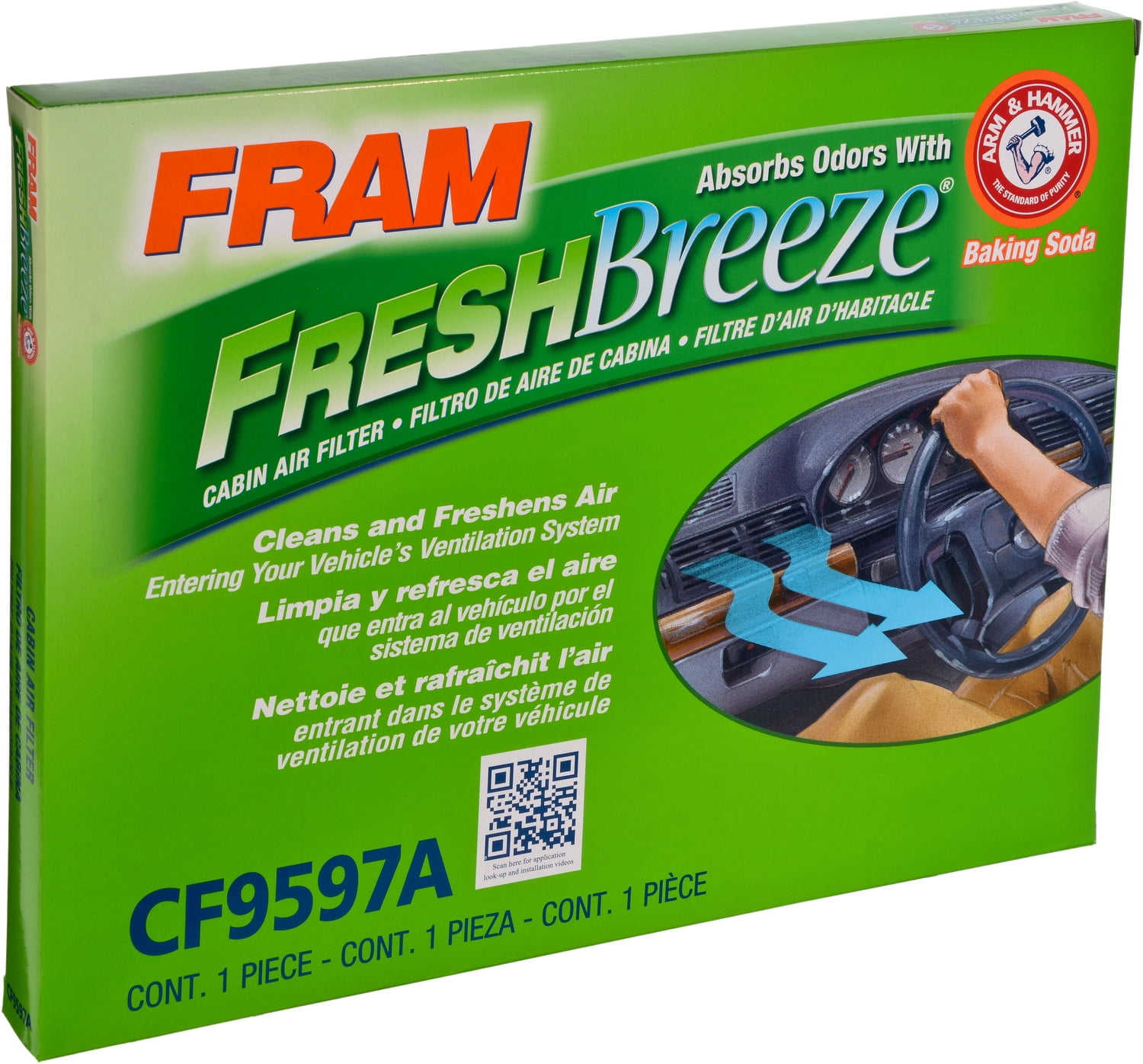 FRAM Fresh Breeze Cabin Air Filter, CF9597A Fits select: 2001-2007 ...