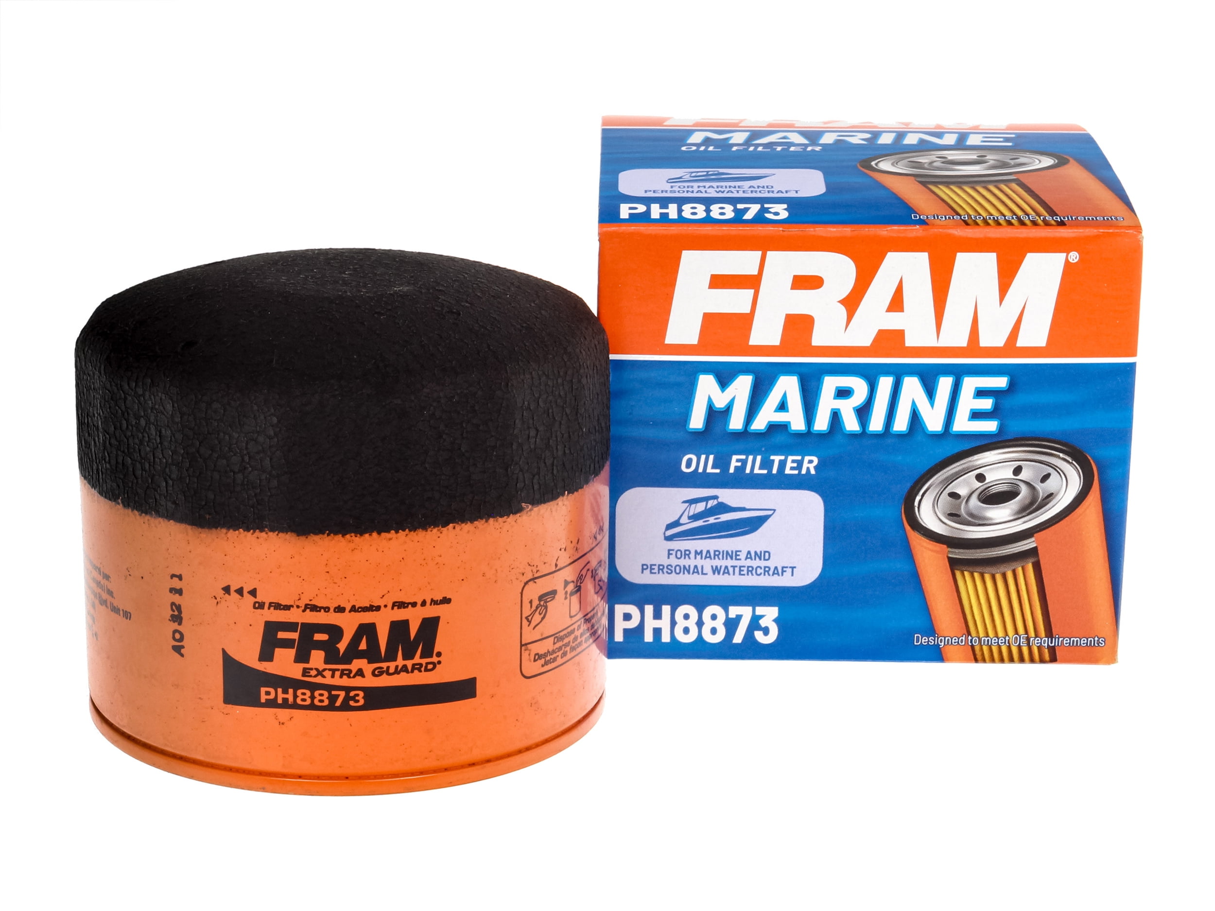FRAM Marine Oil Filter PH8873, 10K Miles, Fits Select Marine and ...