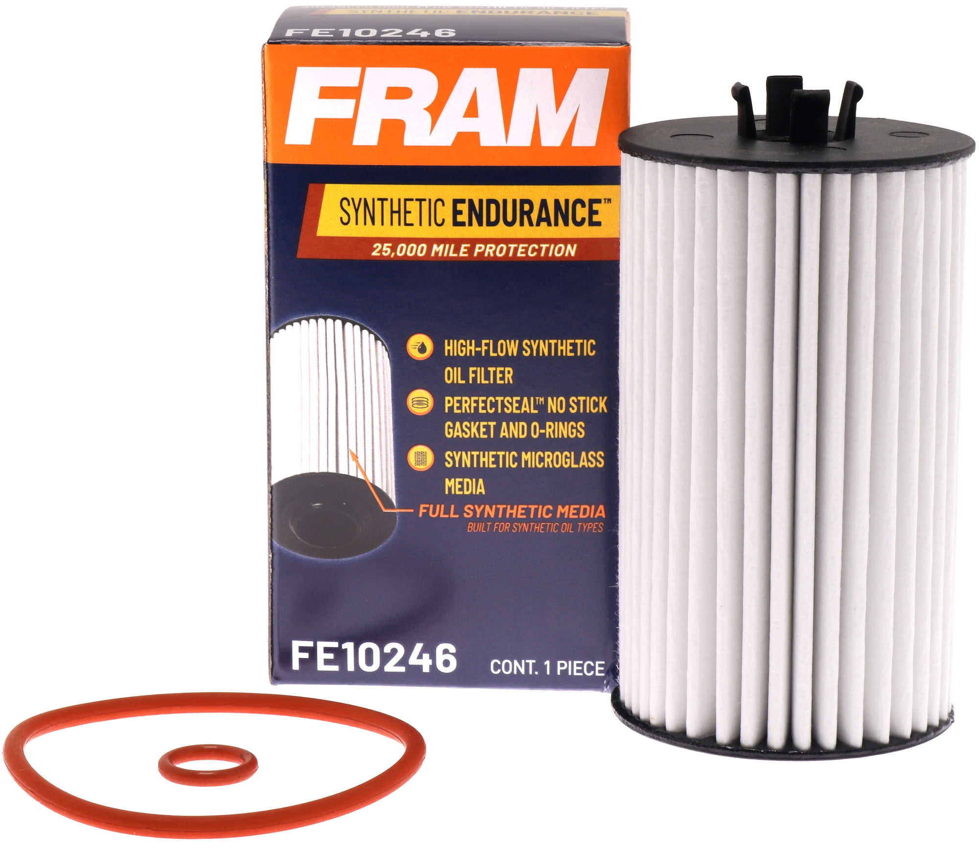 FRAM Synthetic Endurance Premium Oil Filter, FE10246, 25K mile ...