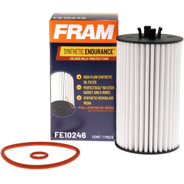 FRAM Synthetic Endurance Premium Oil Filter, FE10246, 25K mile ...
