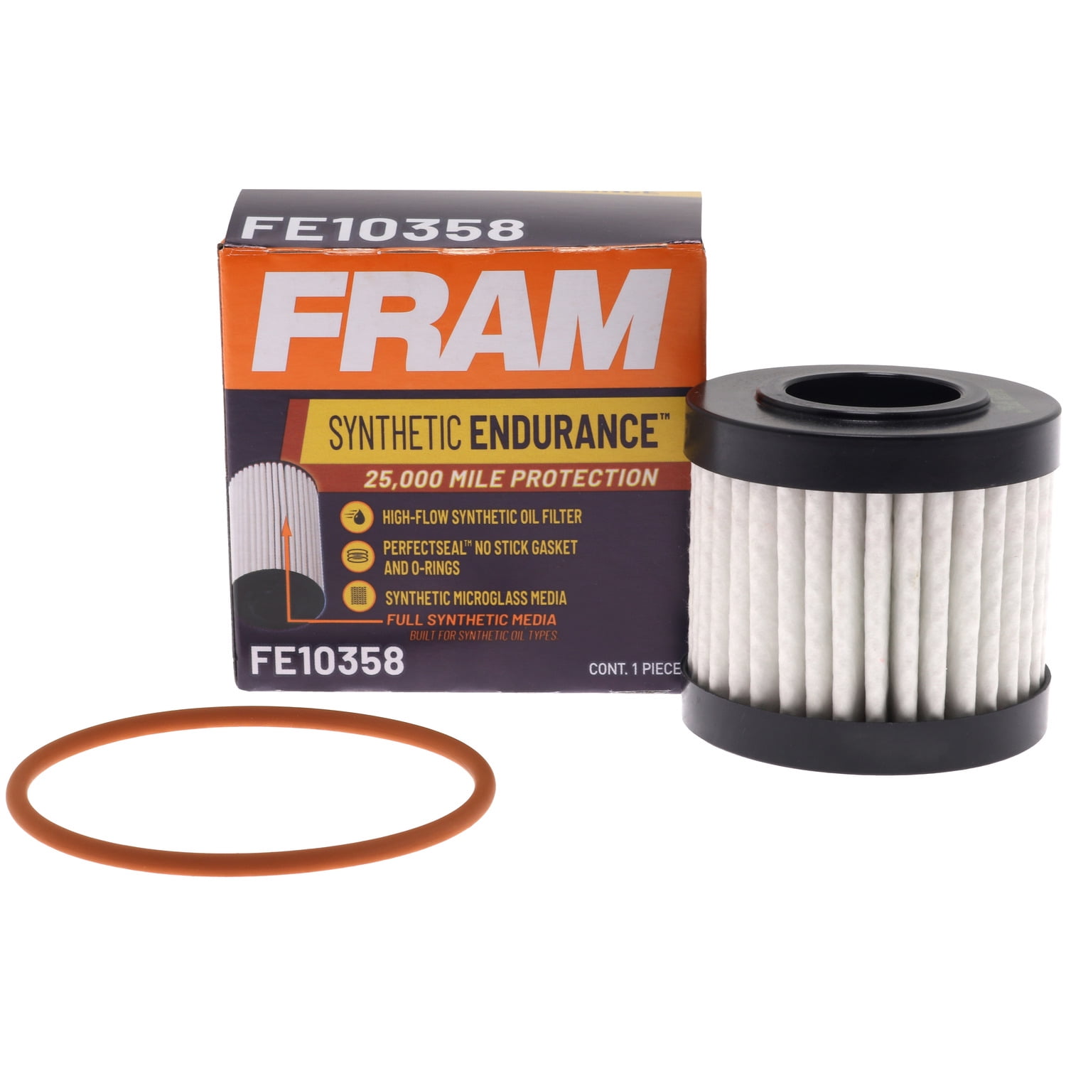 FRAM Synthetic Endurance Premium Oil Filter, FE10358, 25K mile ...