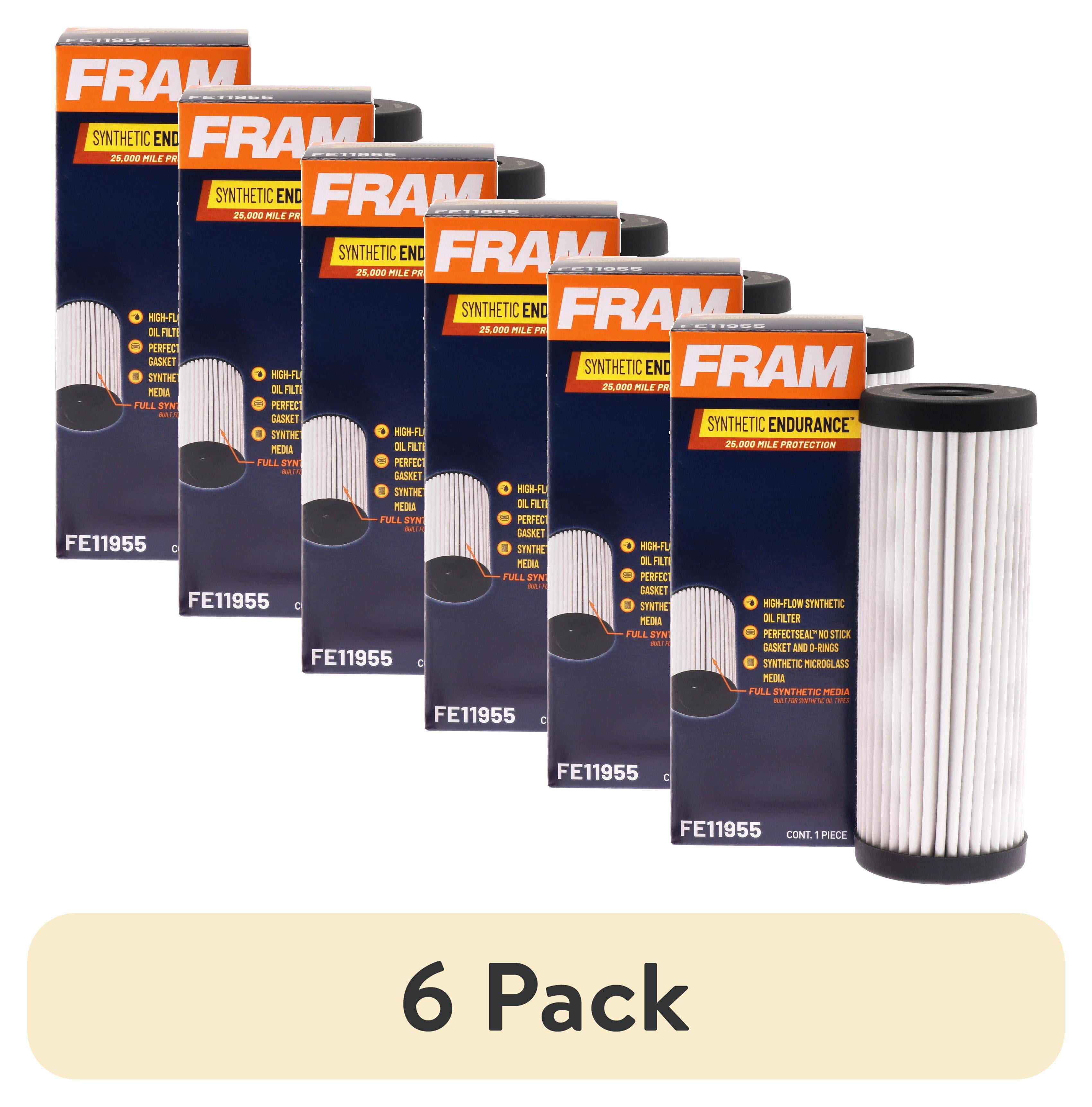 (6 pack) FRAM Synthetic Endurance Premium Oil Filter, FE11955, 25K mile ...
