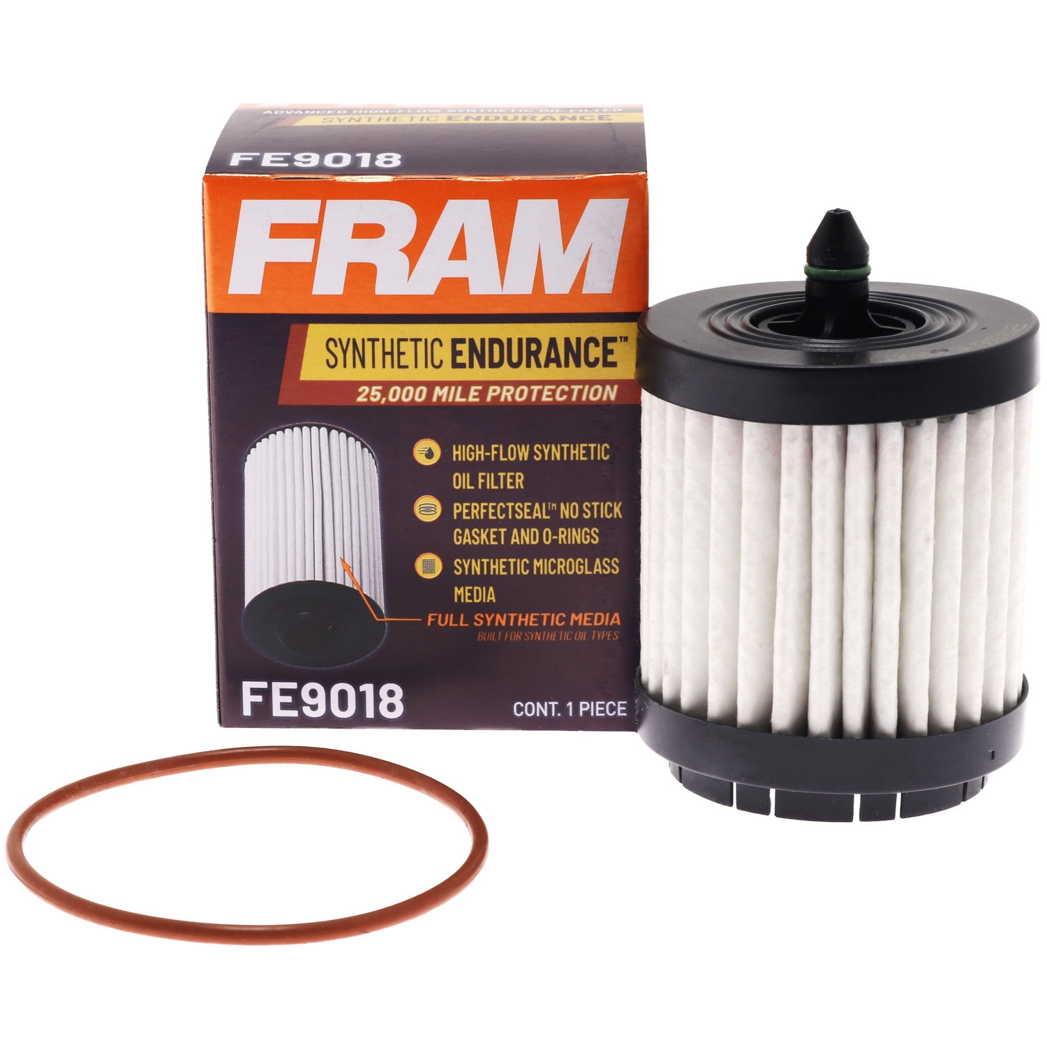 FRAM Synthetic Endurance Premium Oil Filter, FE9018, 25K mile ...