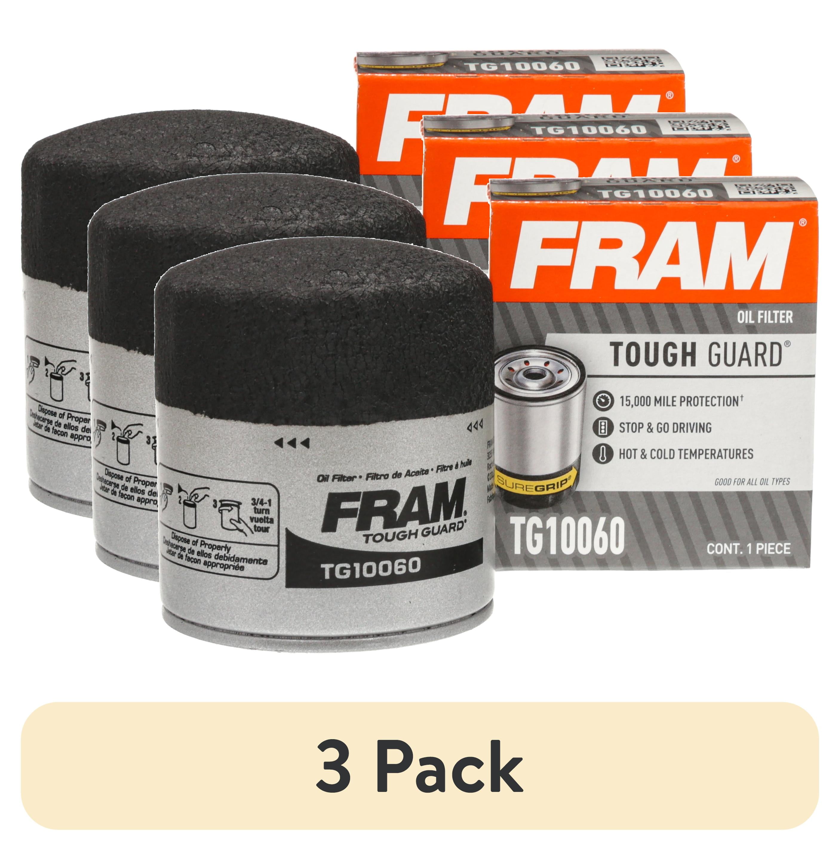 (3 pack) FRAM Tough Guard 15,000 Mile Oil Filter, TG10060, Replacement ...