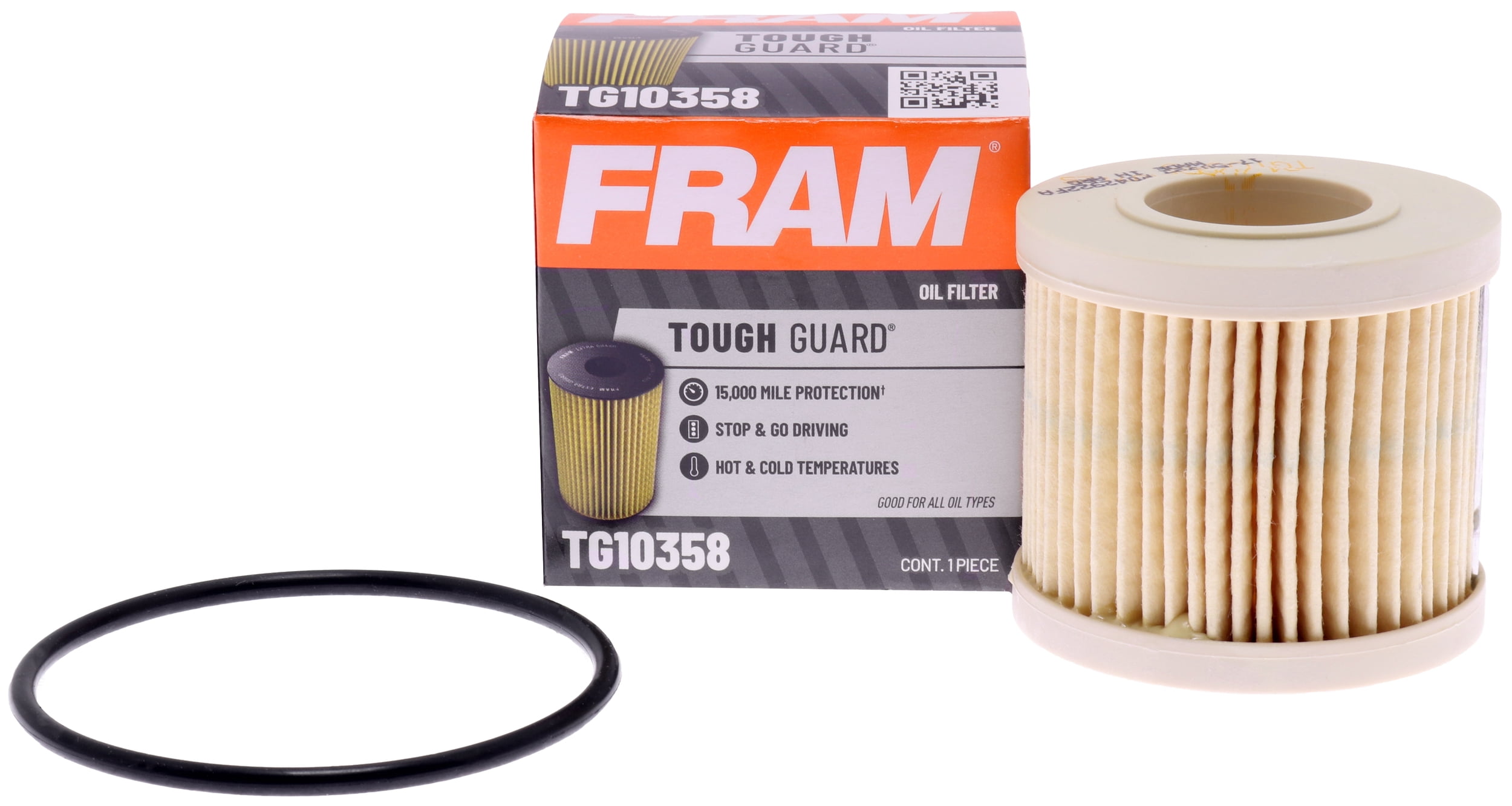 FRAM Tough Guard Filter TG10358, 15K mile Change Interval Oil Filter ...