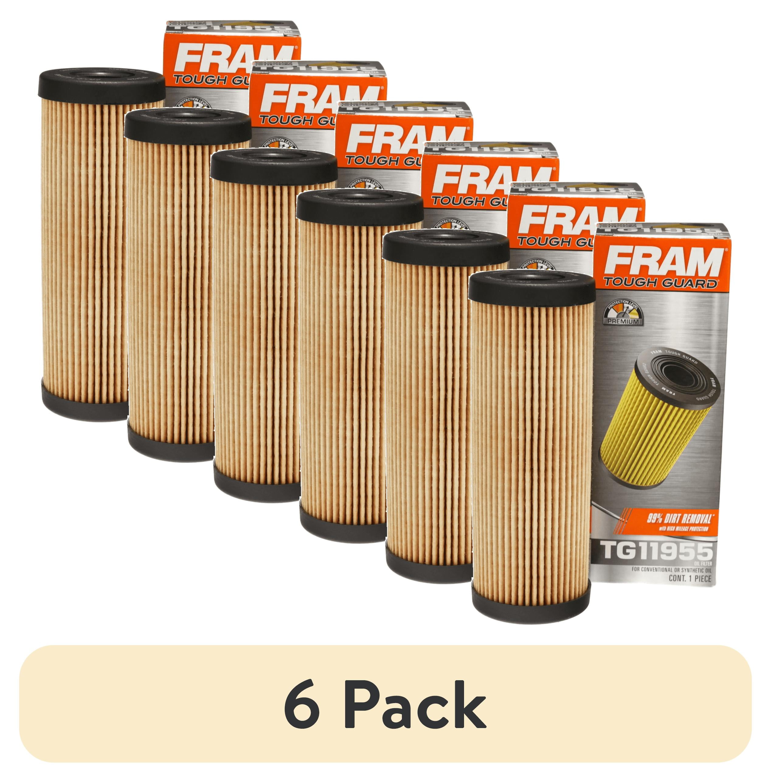(6 pack) FRAM Tough Guard Oil Filter, TG11955, 15K mile Filter for ...