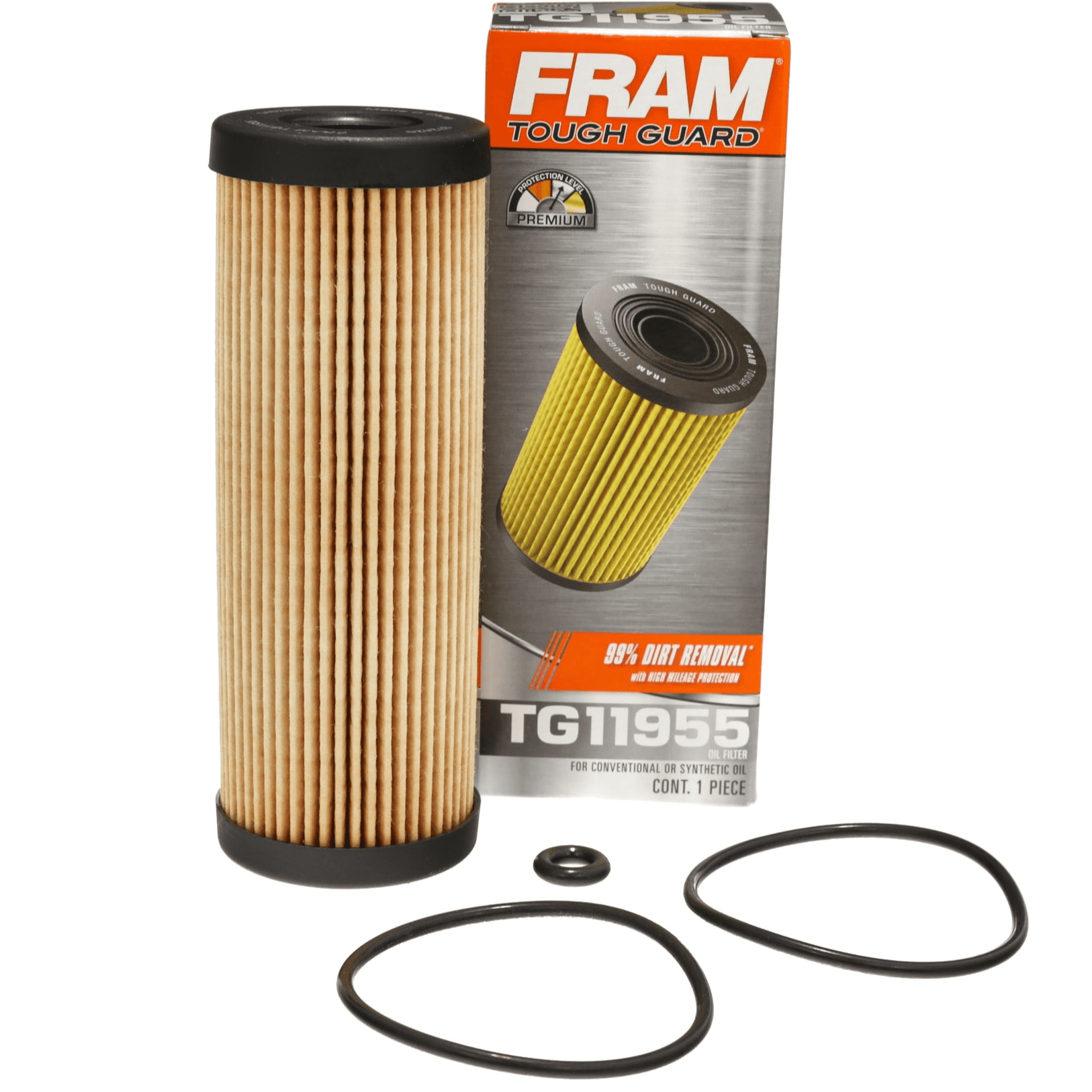 FRAM Tough Guard Oil Filter, TG11955, 15K mile Filter for Select Ford ...