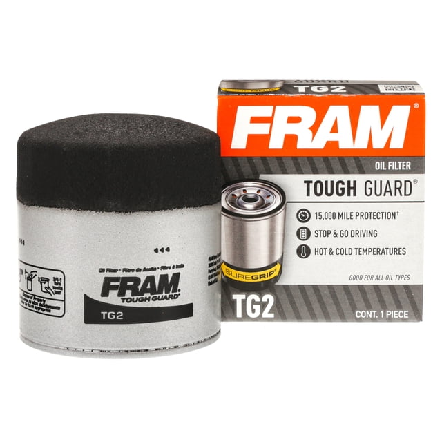 FRAM Tough Guard Oil Filter, TG2, 15,000 Miles, Replacement Oil Filter ...