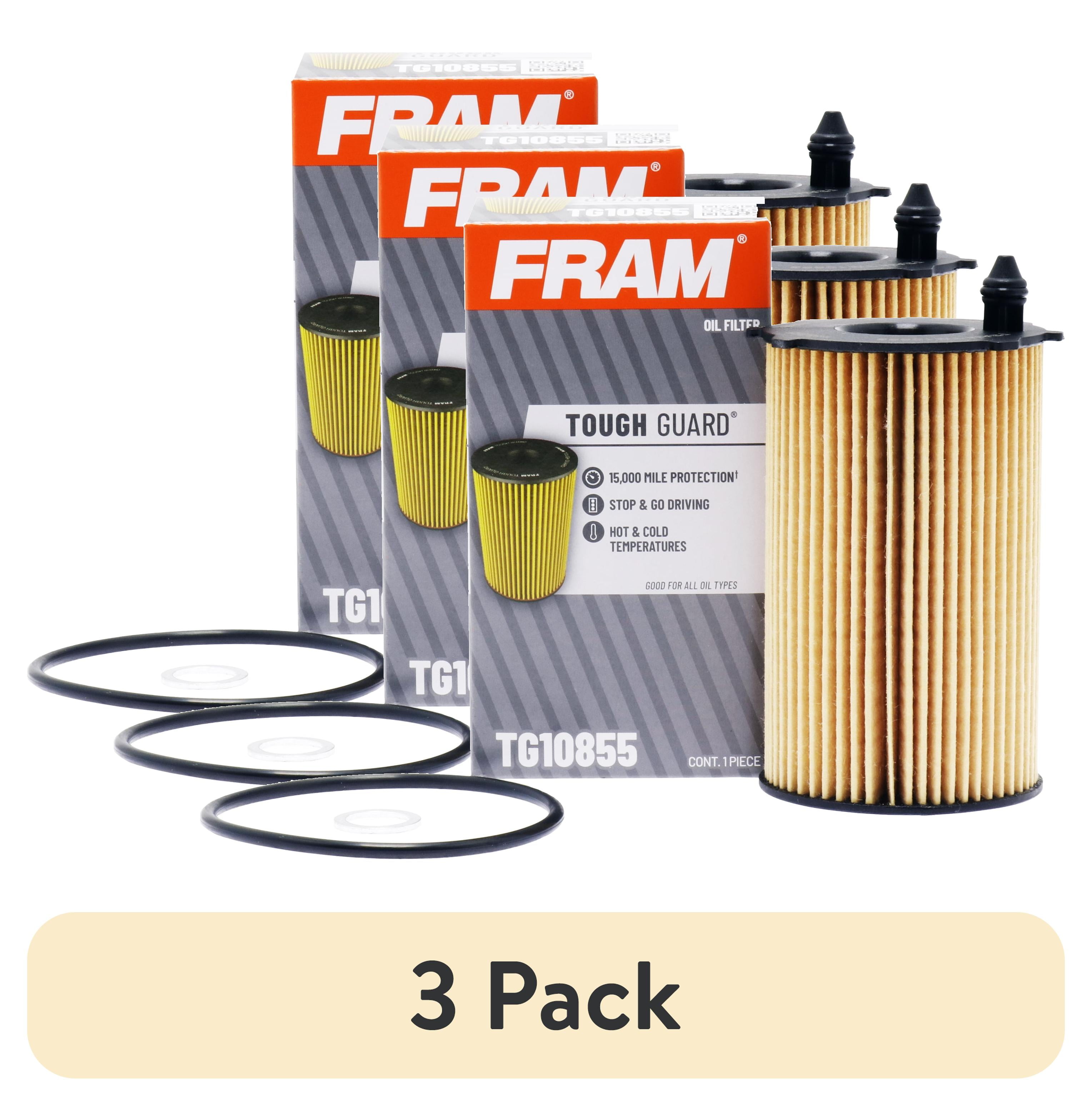 (3 pack) FRAM Tough Guard, Oil Filter, TG10855, 15K Mile, Replacement ...
