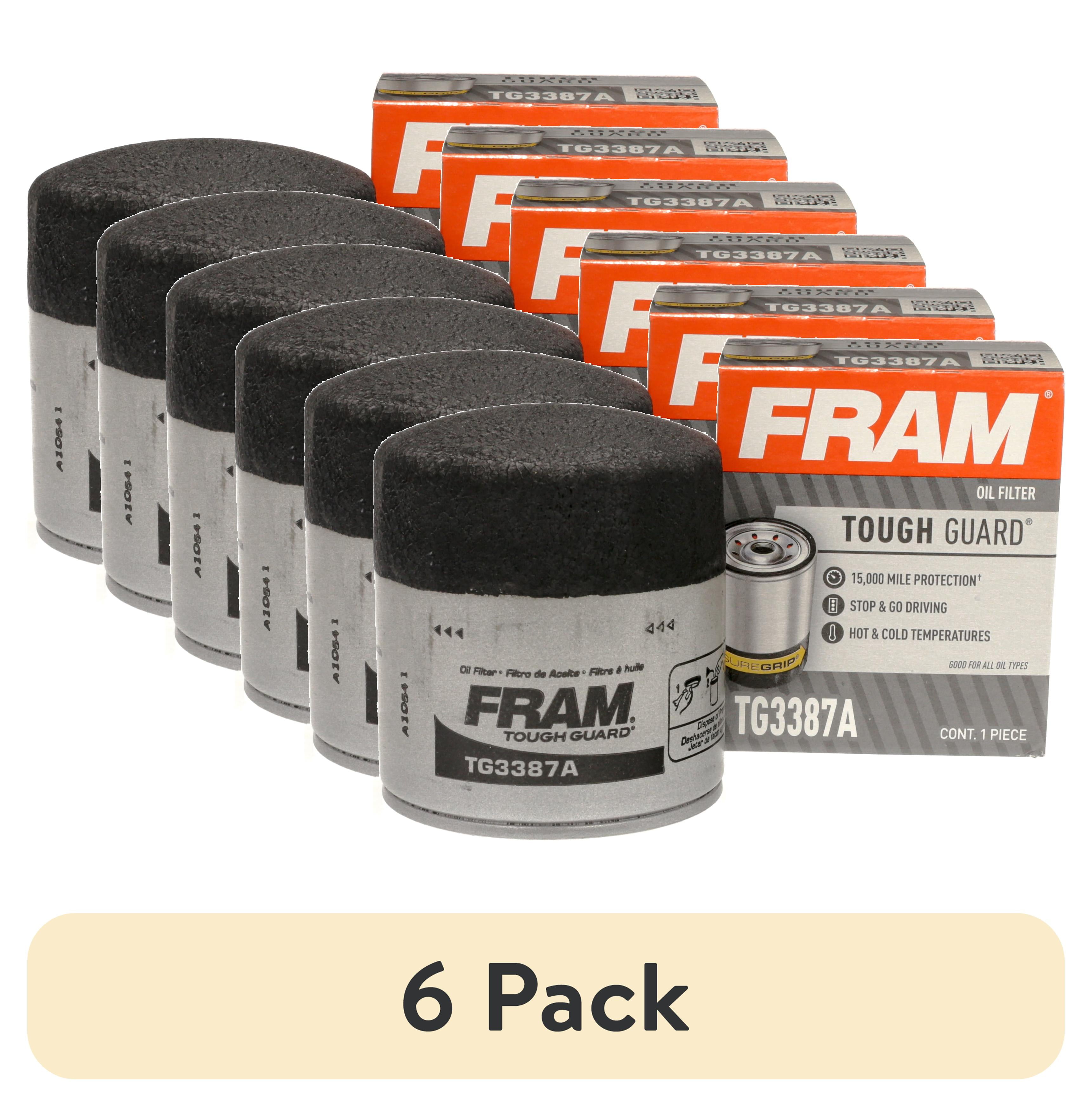 (6 pack) FRAM, TG3387A, Oil Filter, 5K Miles, Replacement Oil Filters ...