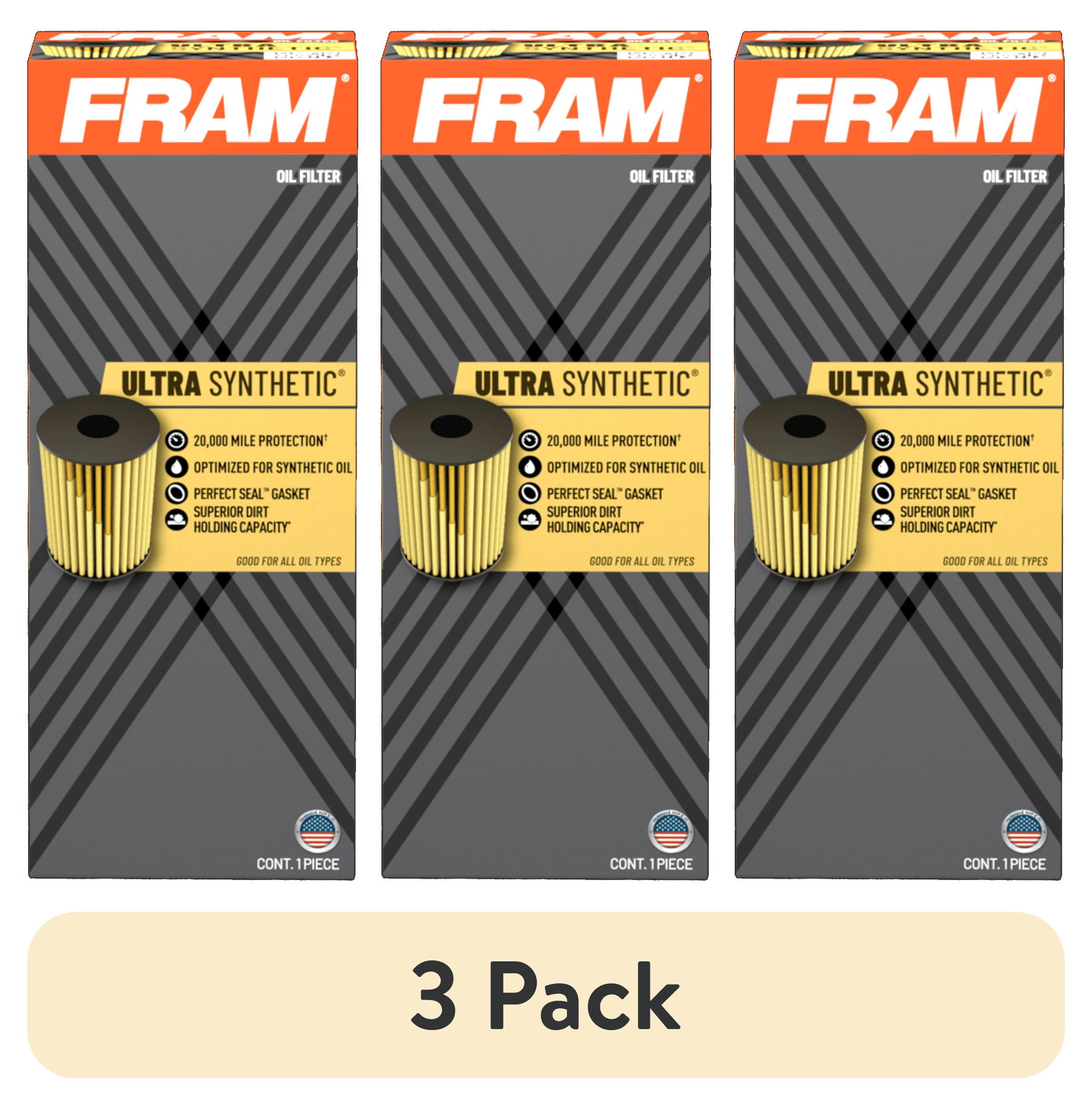 (3 pack) FRAM Ultra Synthetic Oil Filter, XG10855, 20K mile Filter for ...